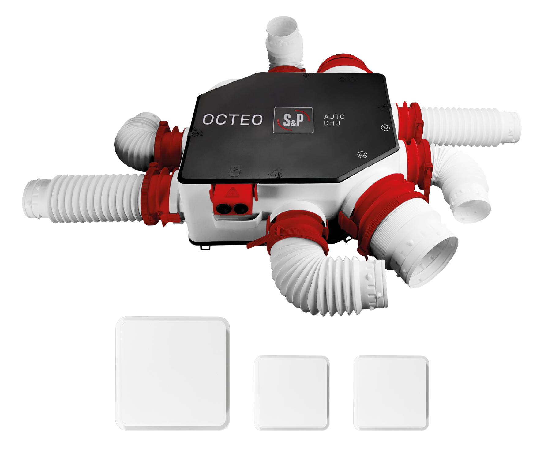 Kit VMC simple flux autoréglable à détection d'humidité S&P Octeo auto ...