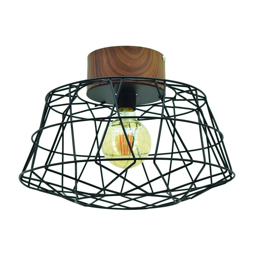 Plafonnier E27, acier, noir Happy D.38.5 cm SEYNAVE | Leroy Merlin