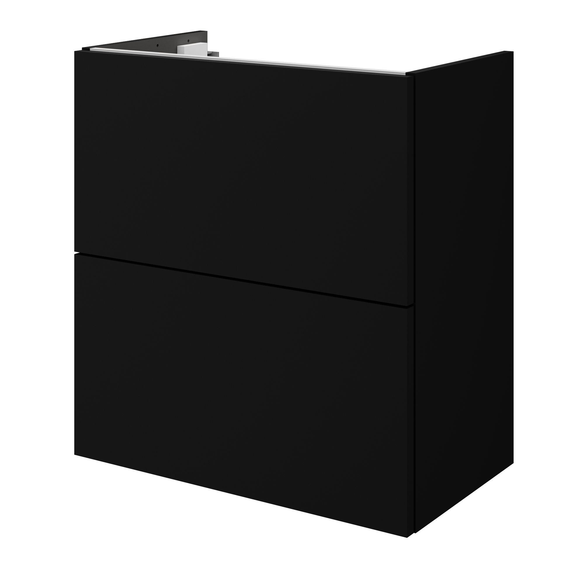 Meuble sous-vasque 2t l.60 x H.64 x P.35 cm noir mat Neo exclusive | Leroy Merlin