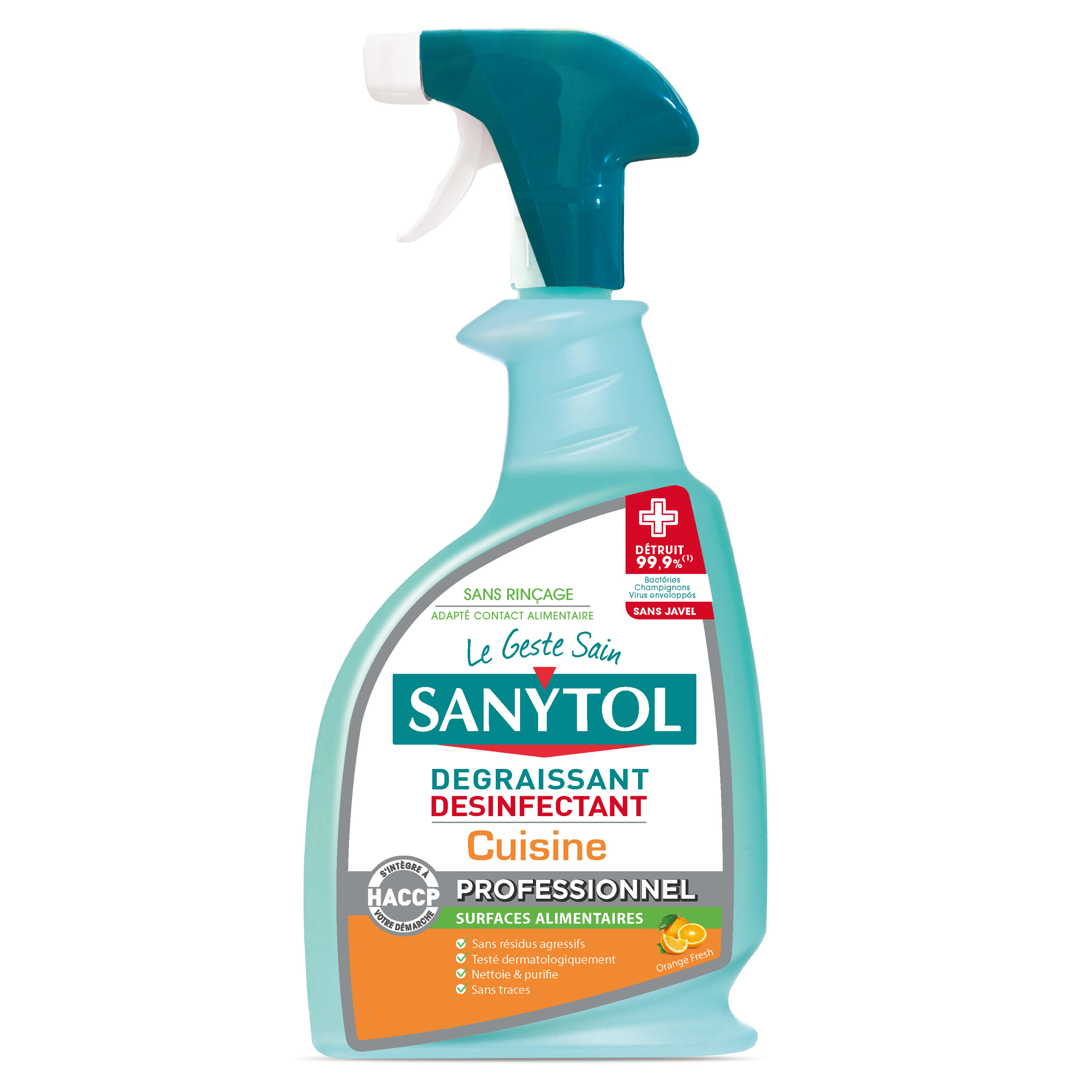 Dégraissant liquide désinfectant cuisine SANYTOL 0,75L | Leroy Merlin