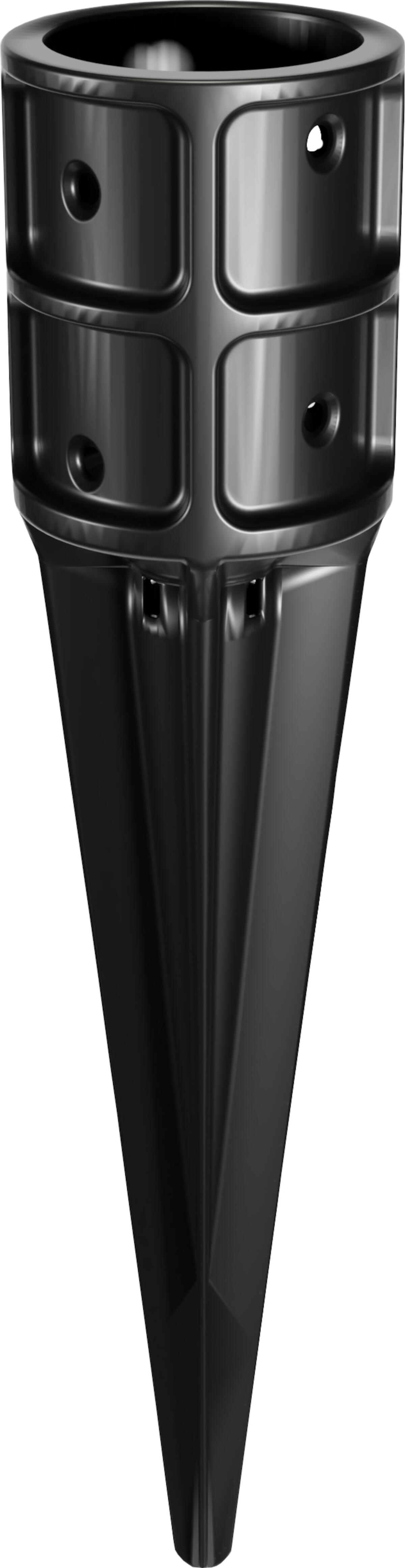 Support PET poteau à enfoncer noir, Idéal Garden, H.10 x P.10 cm ...