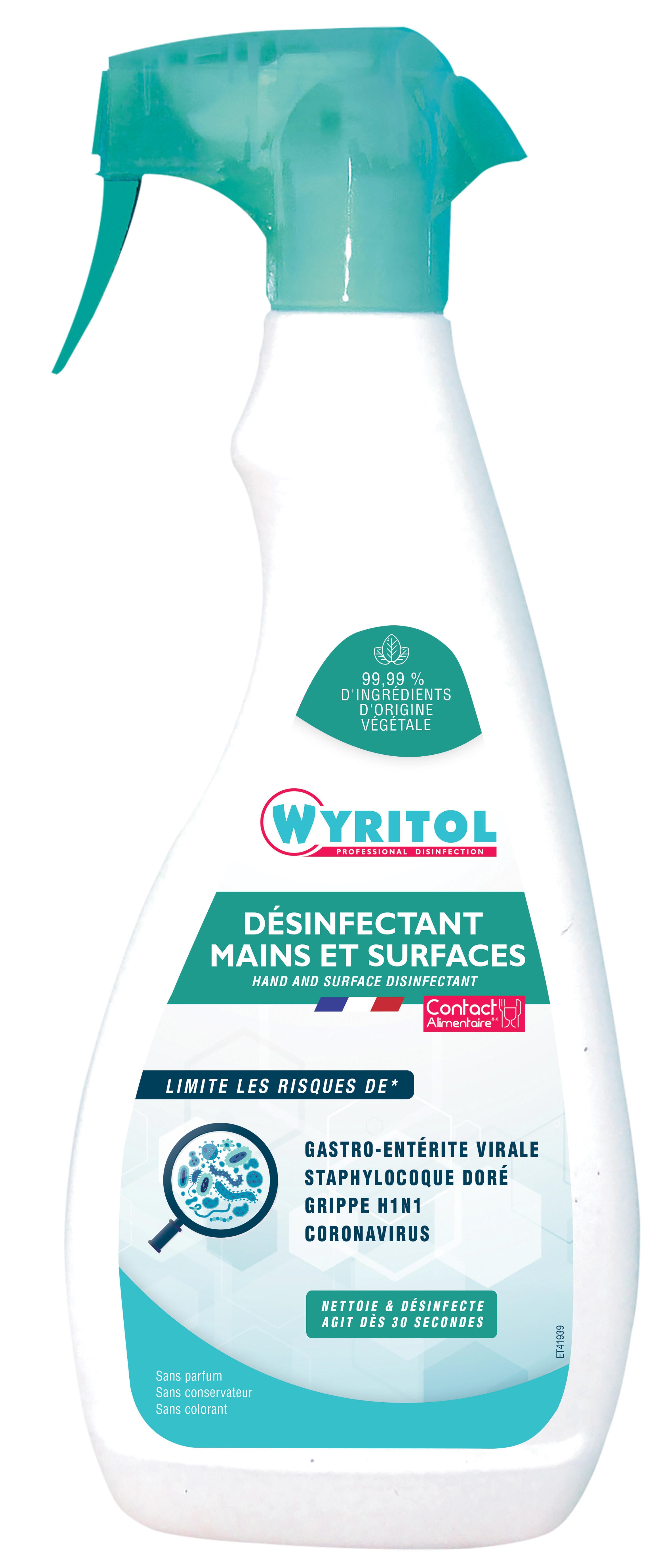 Désinfectant spray mains et surfaces 750ml WYRITOL | Leroy Merlin