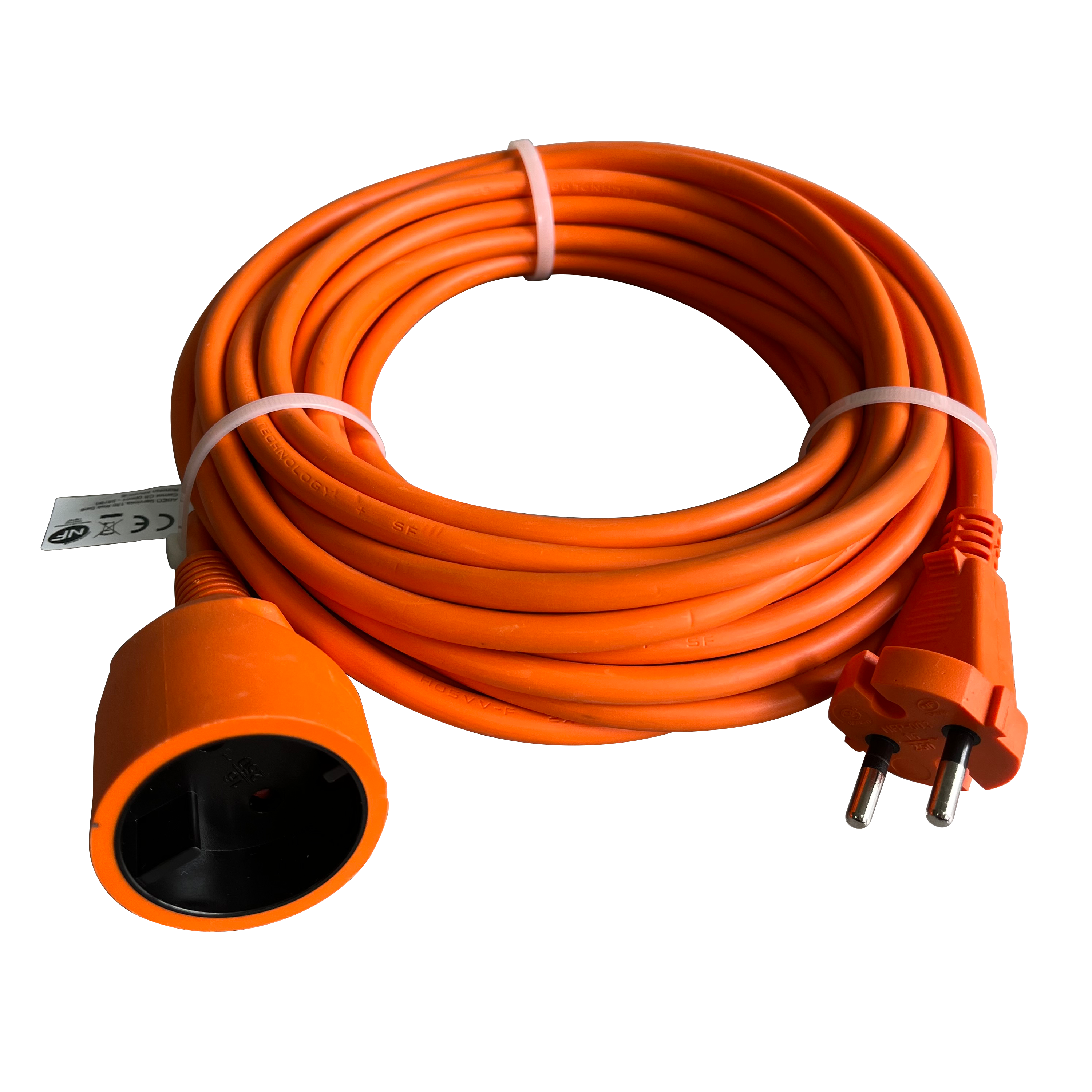 Rallonge électrique de jardin sans terre HO5VVF, orange, 10 m | Leroy ...