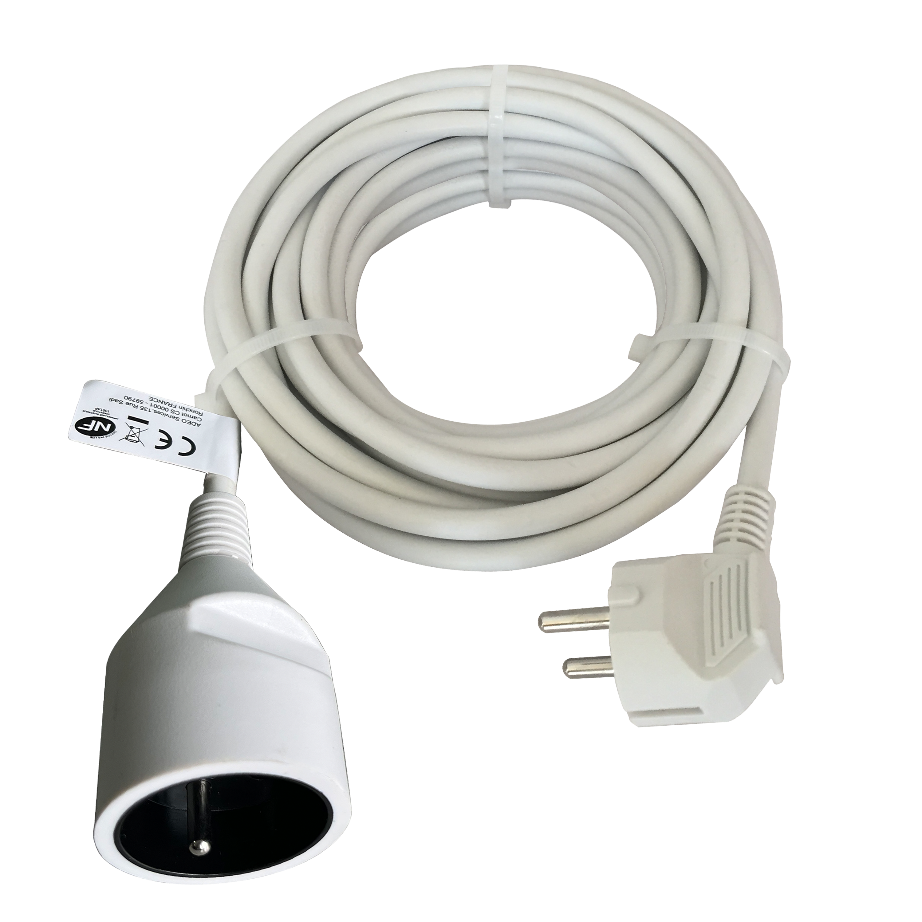 Rallonge avec terre L.10 m H05VV-F 3 x 1.5 mm², LEXMAN | Leroy Merlin