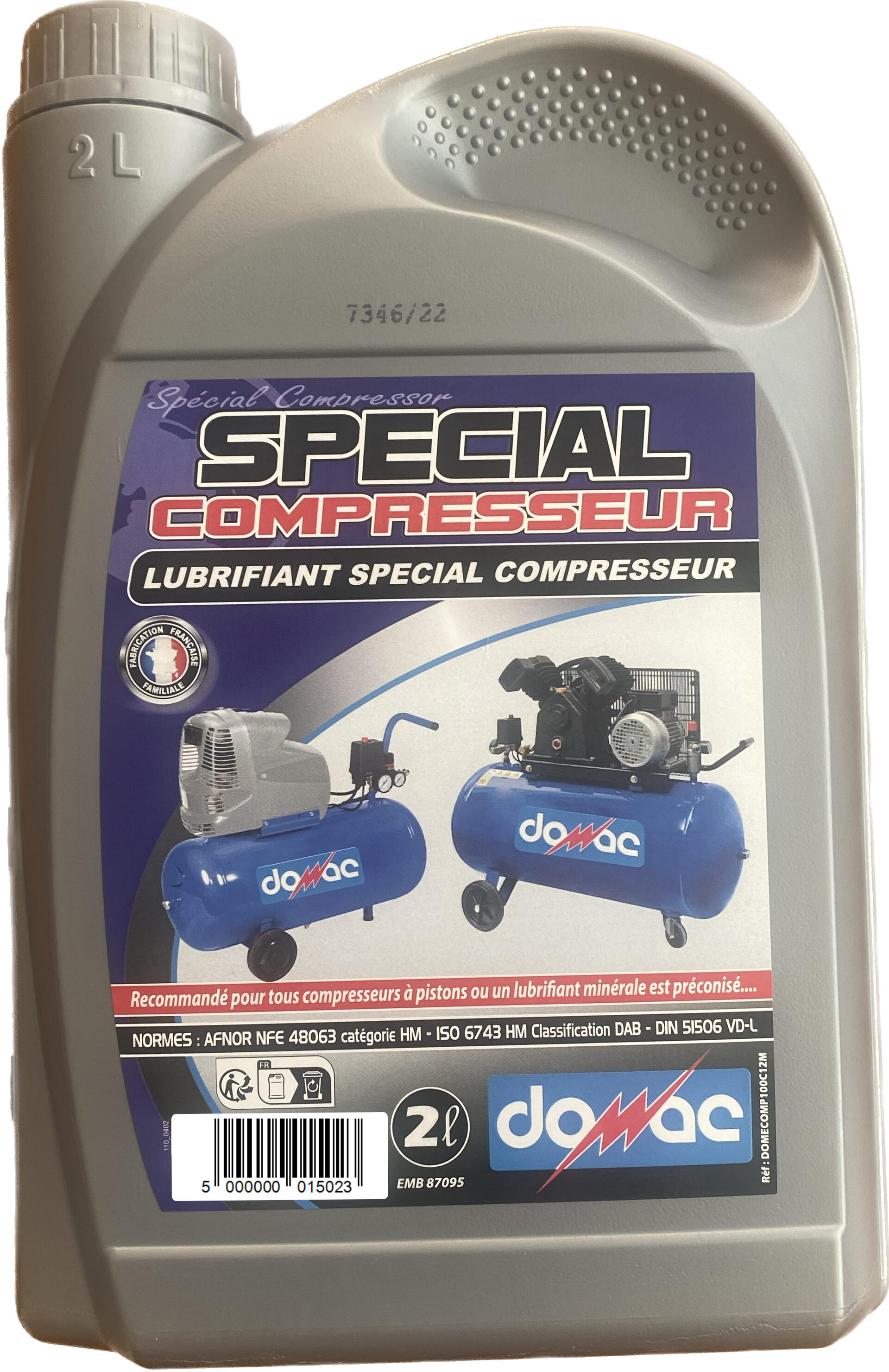 Huile compresseur coaxial 2L DOMAC | Leroy Merlin