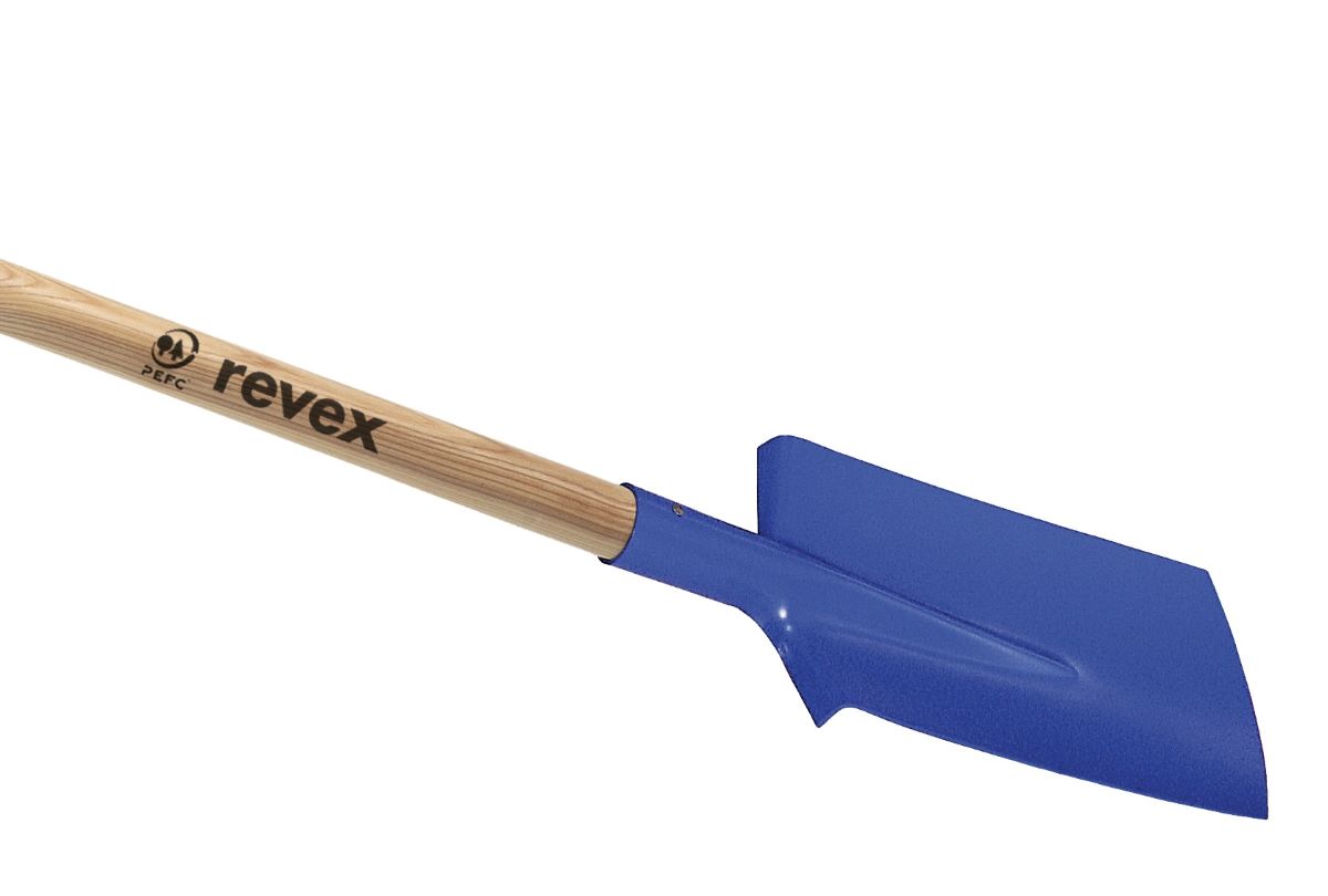 Bêche à rebord acier forgé REVEX manche bois L.100 cm | Leroy Merlin