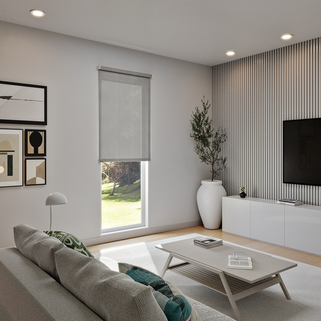 Store pour porte d entrée vitrée sans percage au meilleur prix | Leroy ...