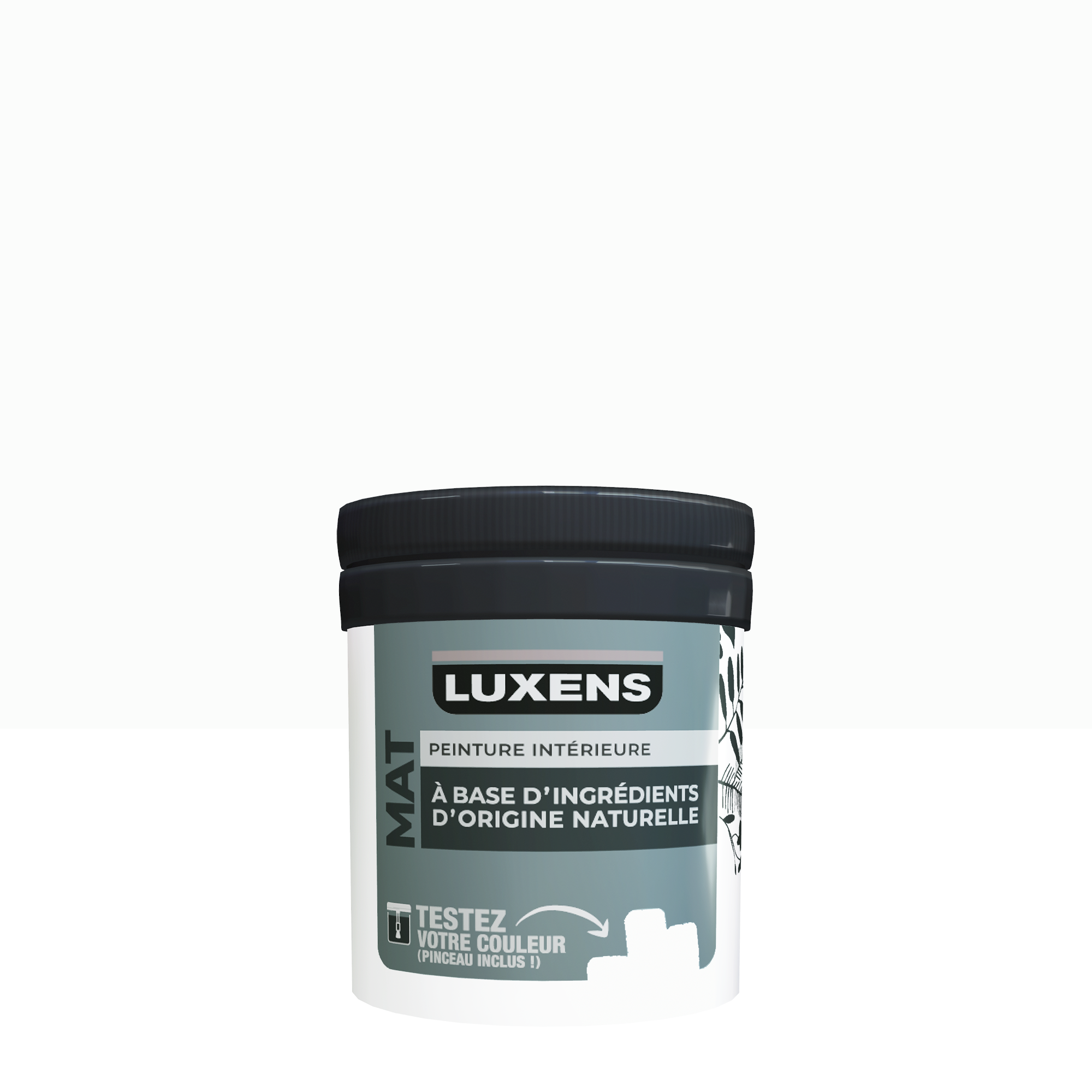 Testeur peinture mur, boiserie blanc mat LUXENS Biosourcée 75ml | Leroy ...