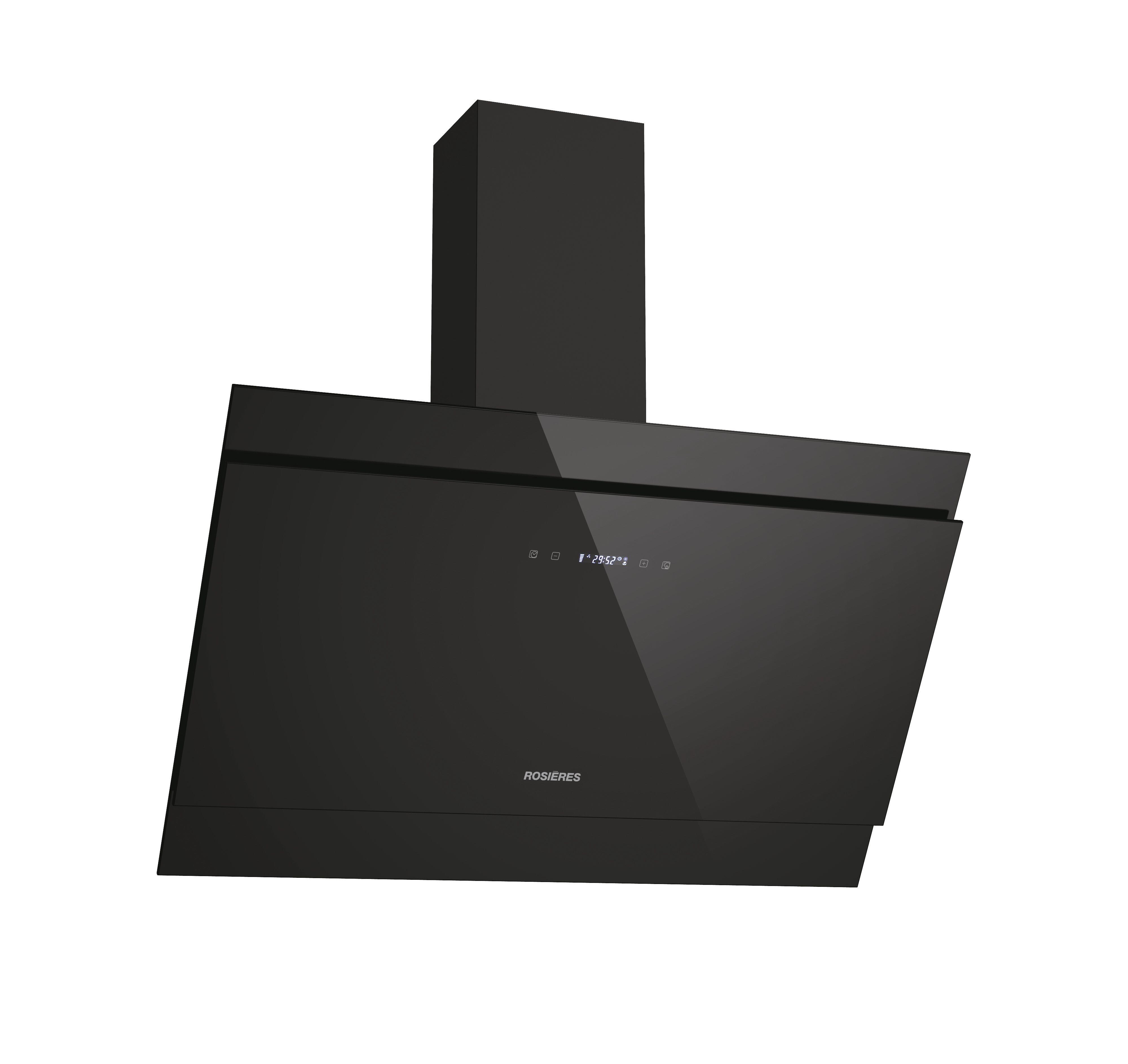 Hotte inclinée L.90 cm ROSIÈRES RDG9DCK3B Noir | Leroy Merlin