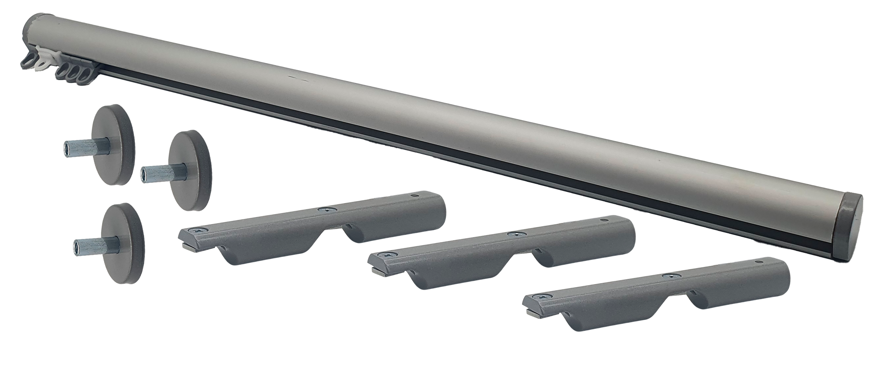 Riel redondo doble frent manual 350cm plata | Leroy Merlin