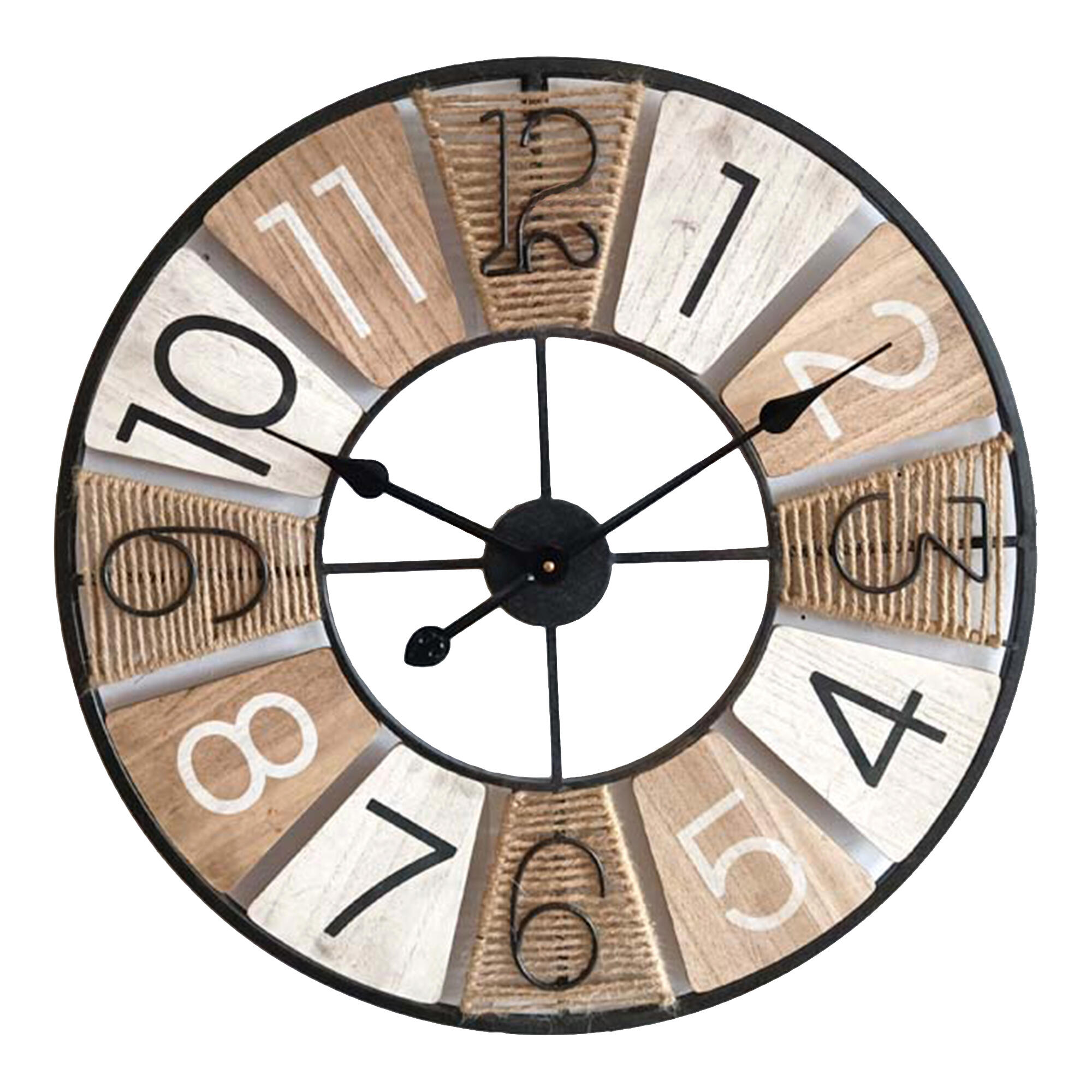 Reloj de pared ovalada marrón de 58 cm | Leroy Merlin