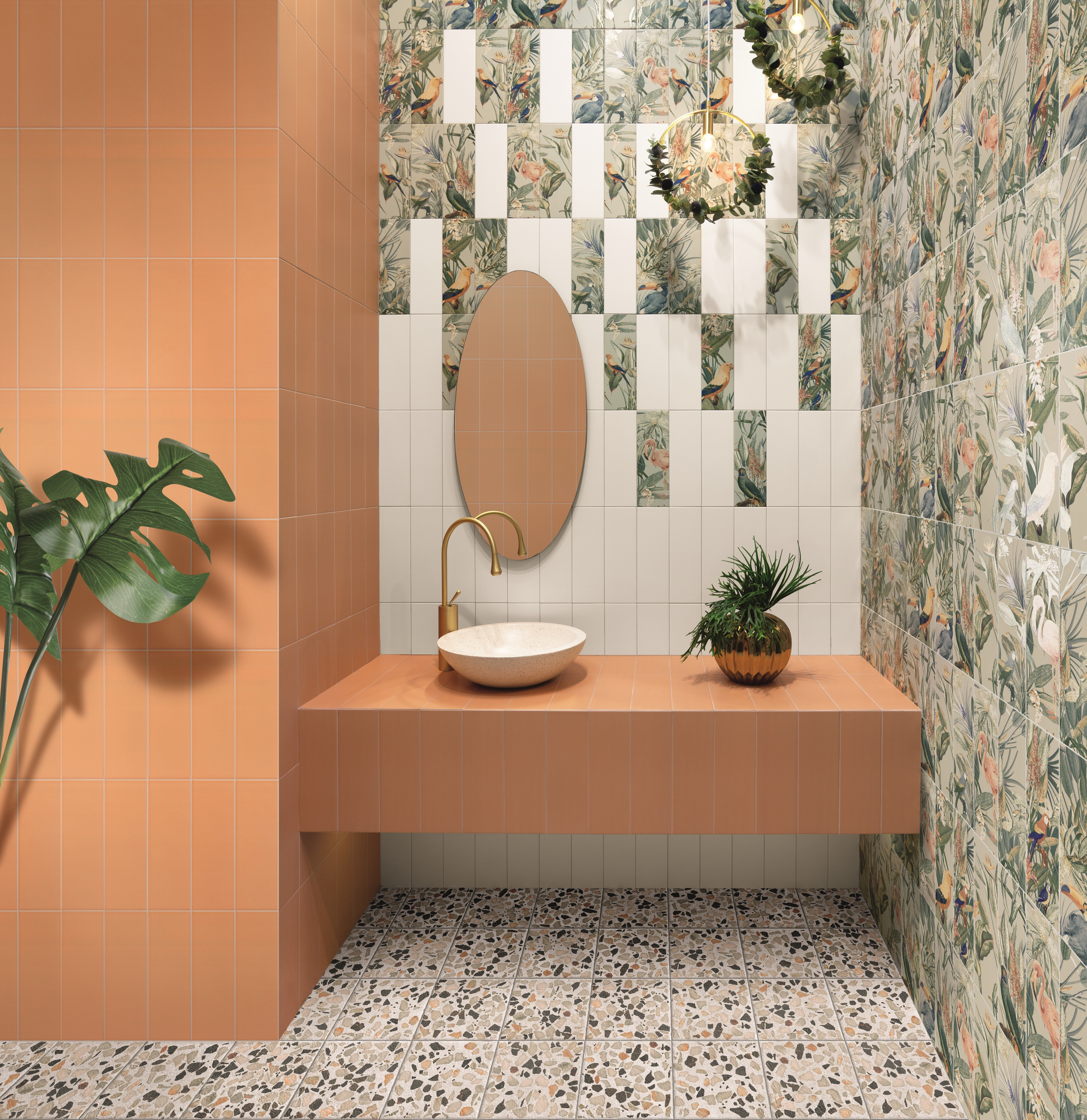 Azulejo cerámico Jungle efecto marrón 30x10 cm | Leroy Merlin