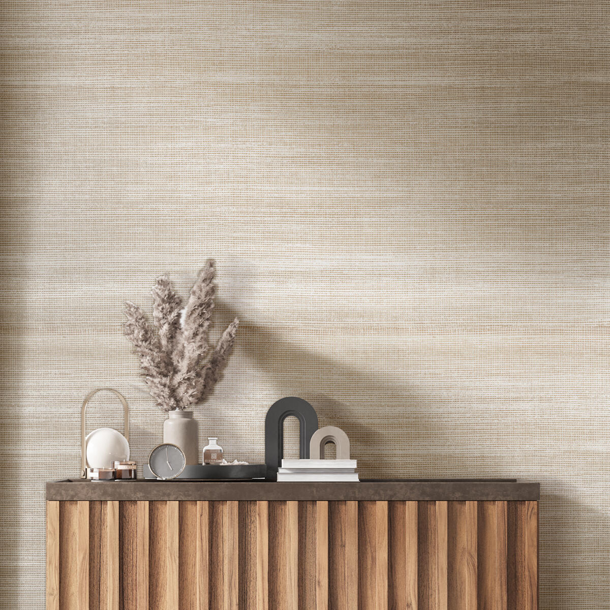 Papier peint intissé Lipari faux uni beige | Leroy Merlin