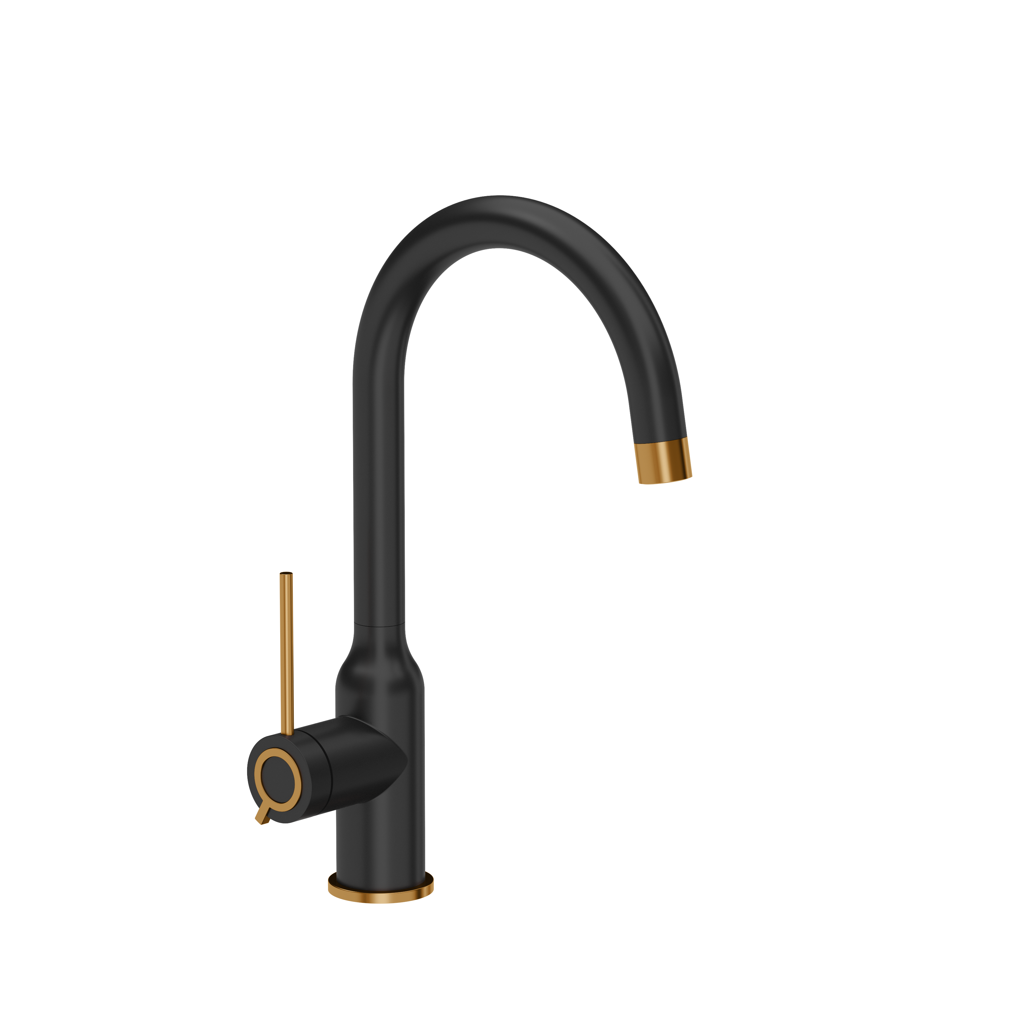 Bateria zlew kuchenna Ingrid Czarna Miedź wylewka U 34 cm Quadron ...