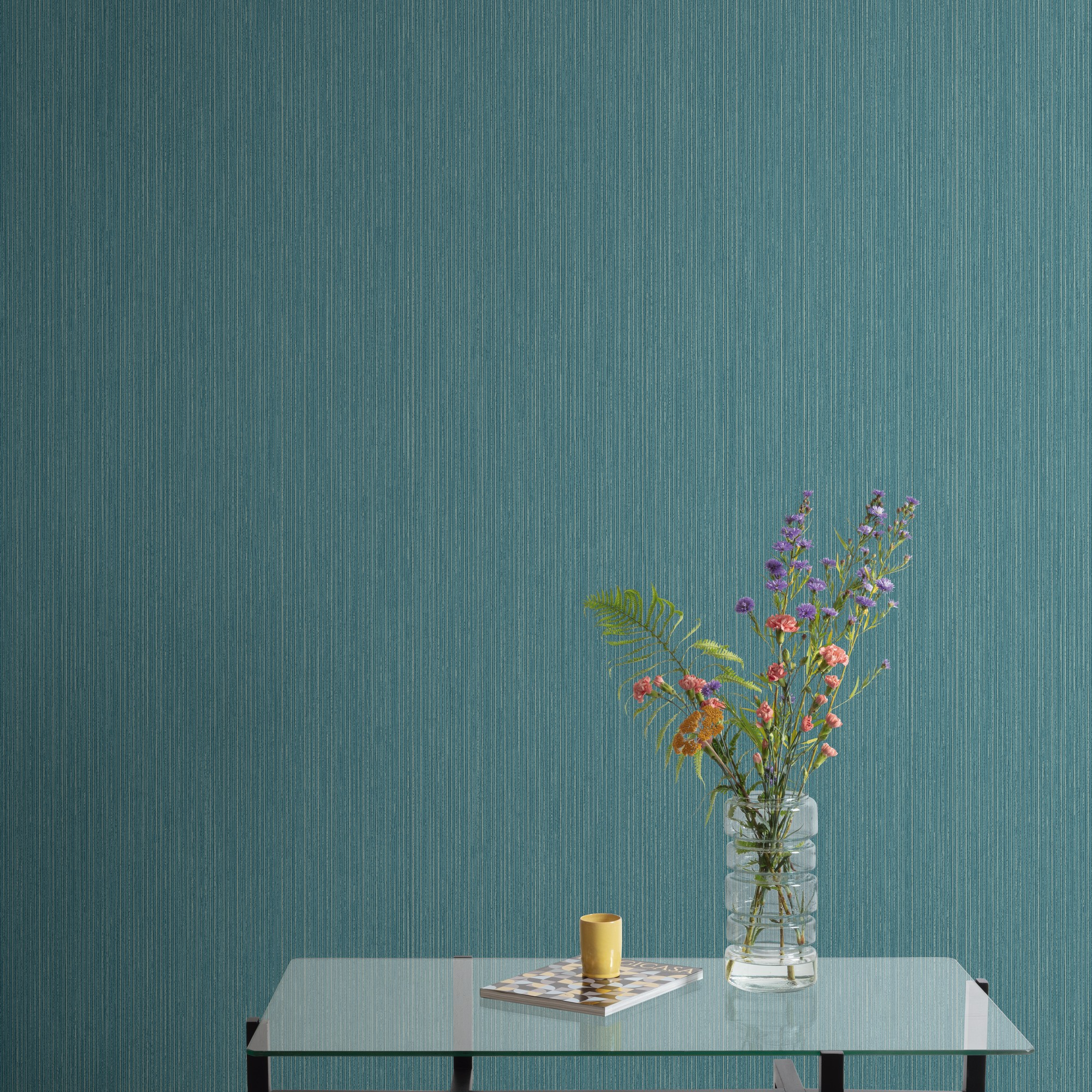 Papel pintado vinilo liso azul | Leroy Merlin