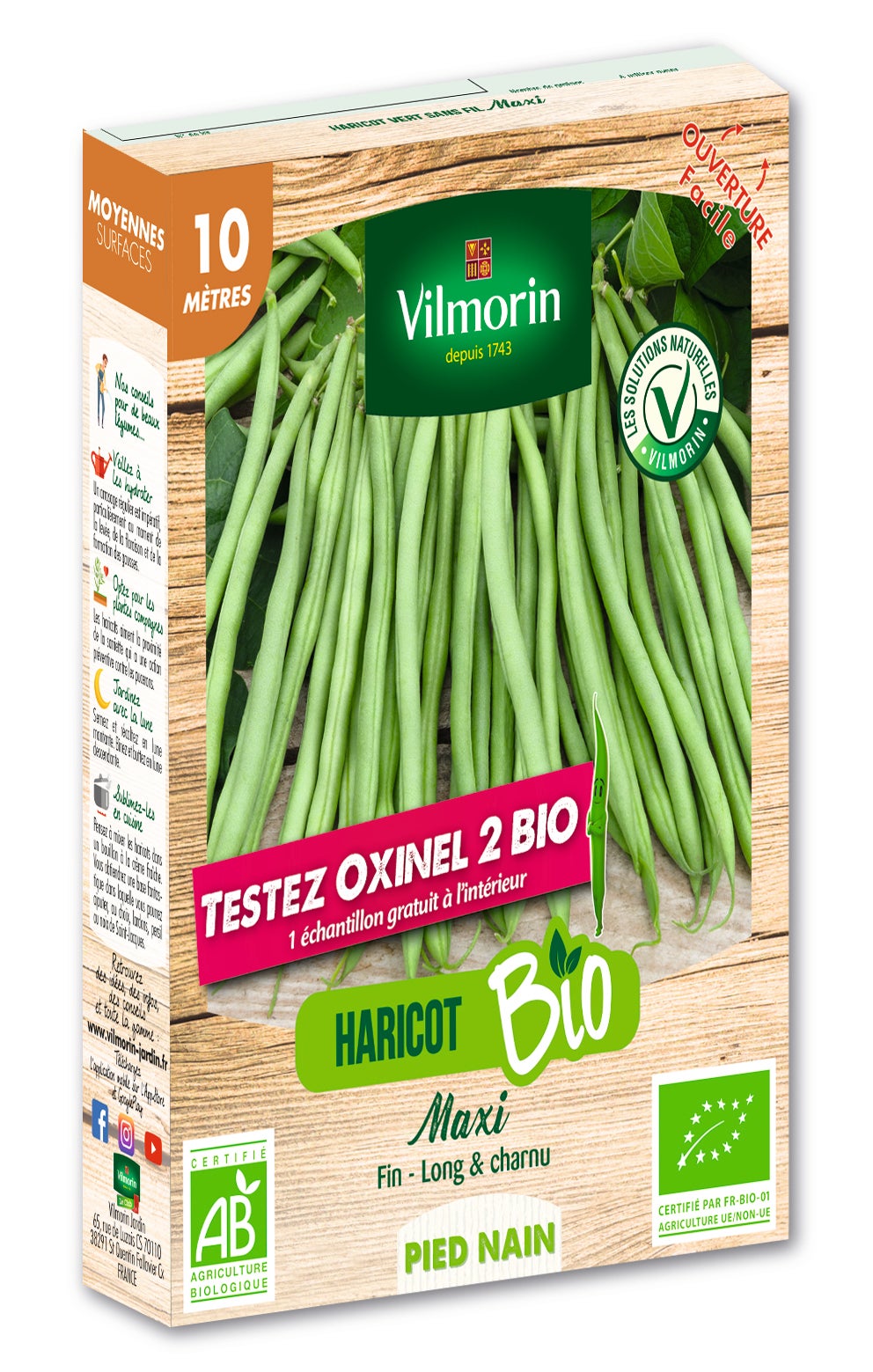 Haricot nain maxi bio 100 g Vilmorin | Leroy Merlin