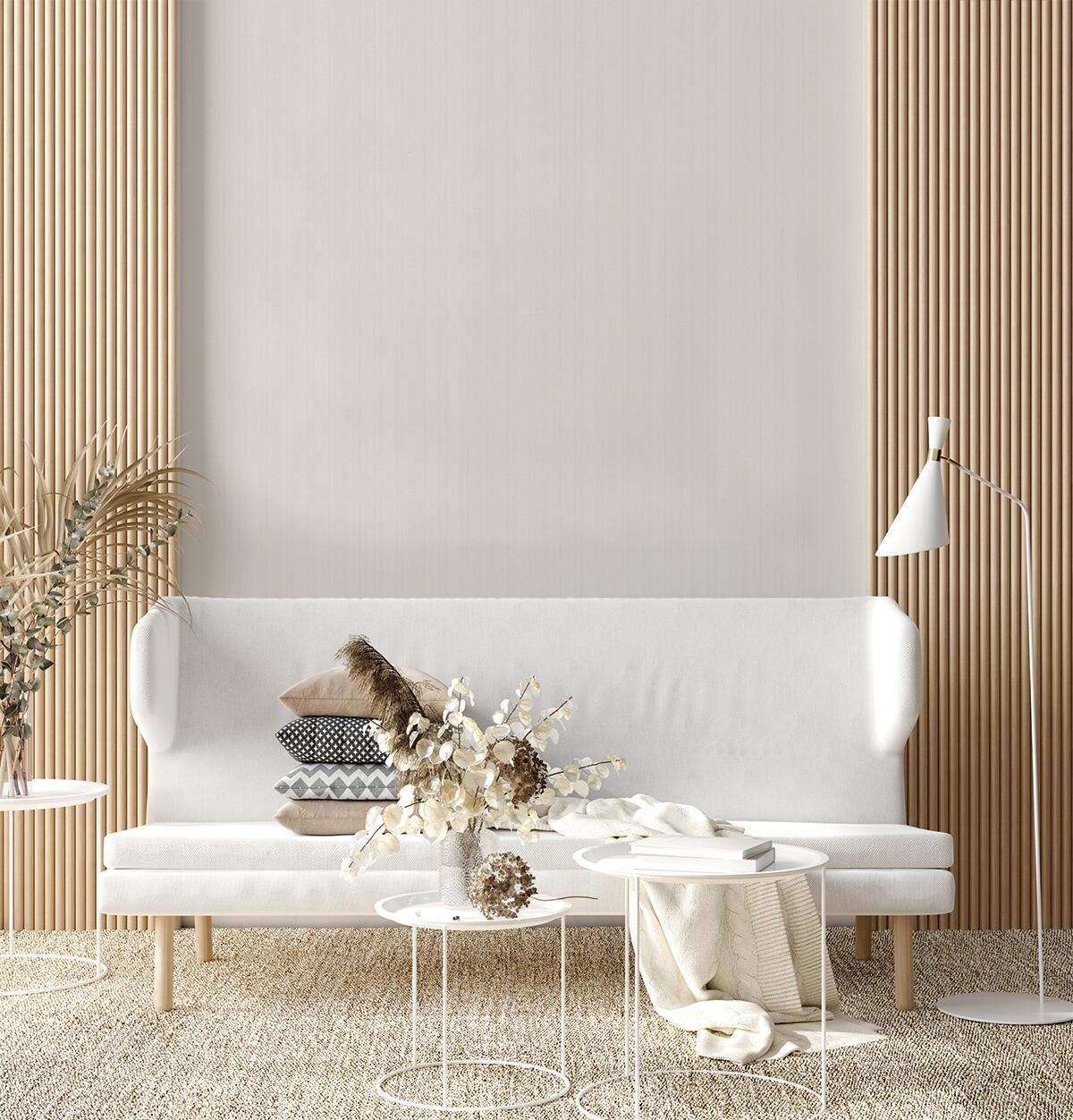 Papier peint intissé Grand classic rayure gris | Leroy Merlin