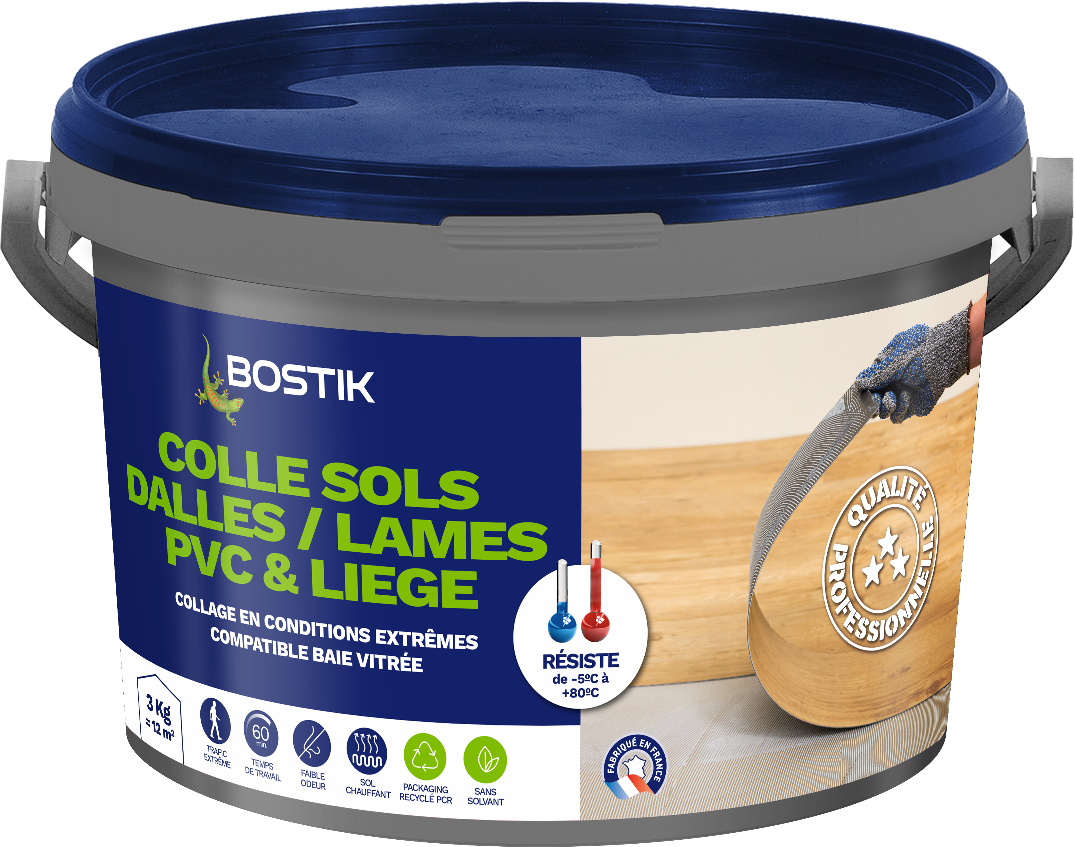 Colle pour dalles et lames PVC BOSTIK 3kg | Leroy Merlin