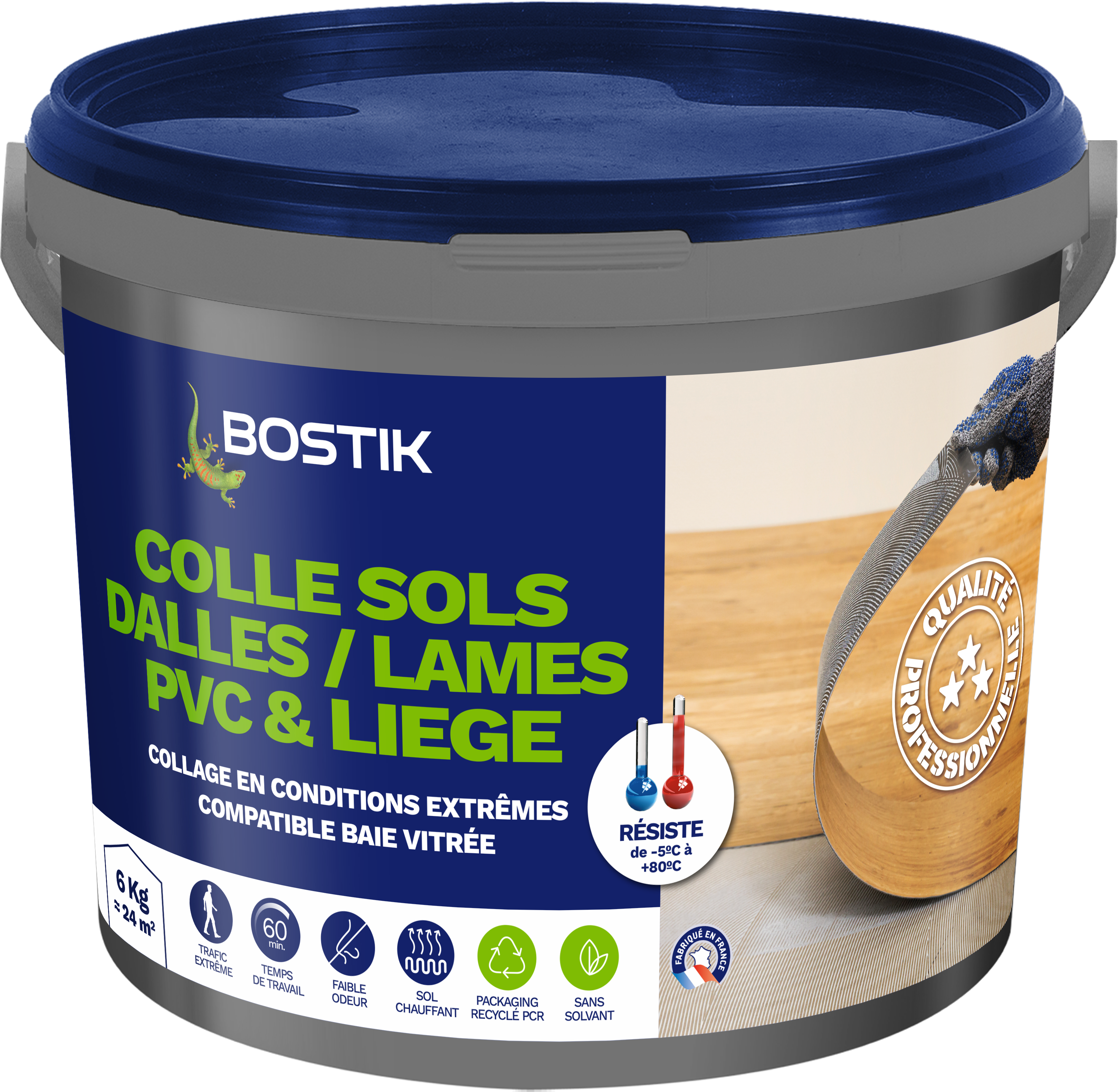 Colle pour dalles et lames PVC BOSTIK 6kg | Leroy Merlin