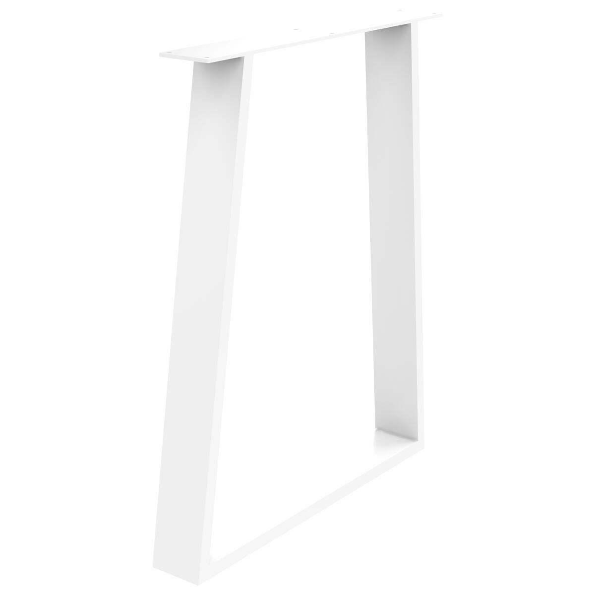 Gamba per mobili STEELMI TRAPEZIO in acciaio verniciato bianco opaco L ...