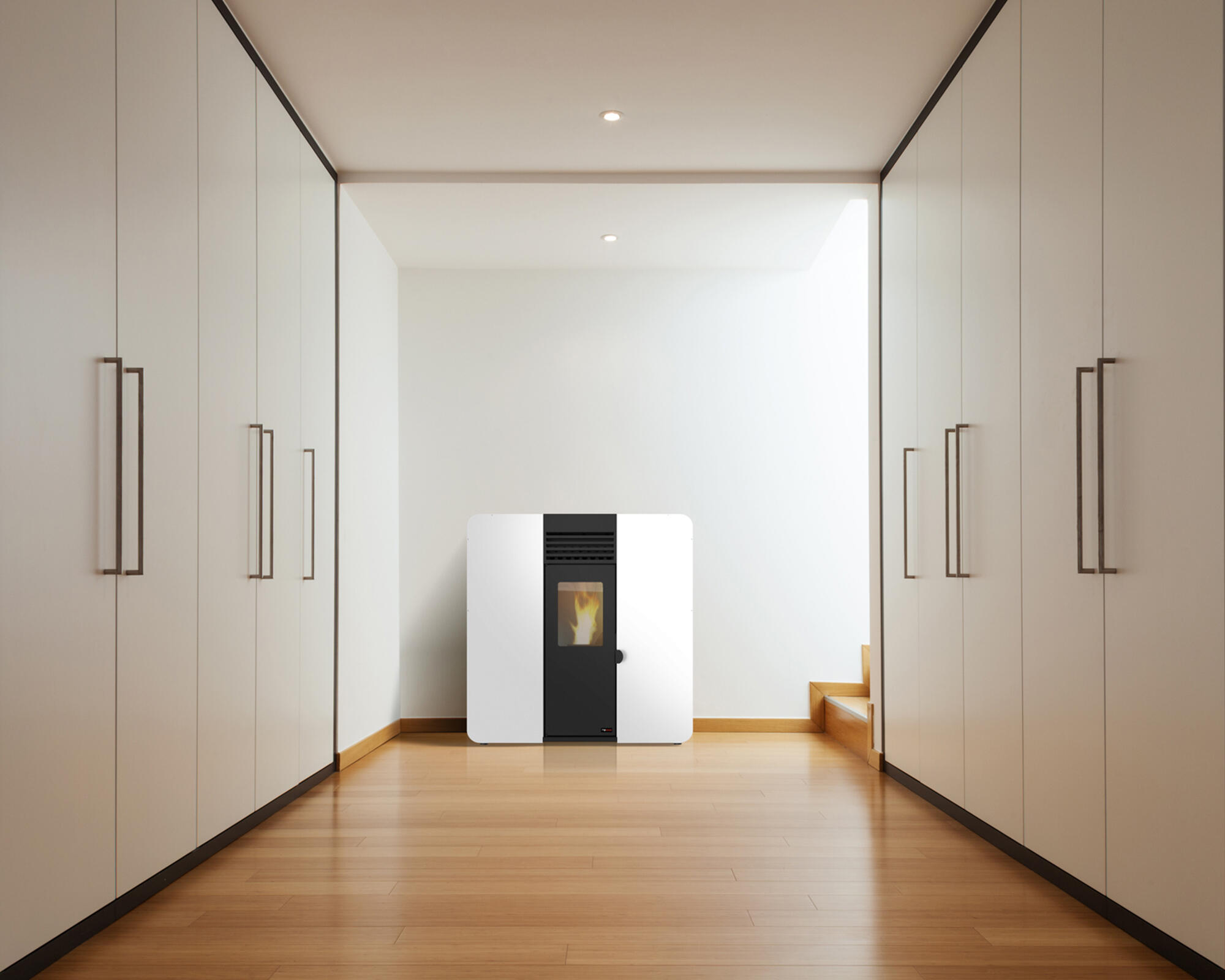 Estufa de pellet canalizable REDPOD First Advance Slim 8 kW blanca ...