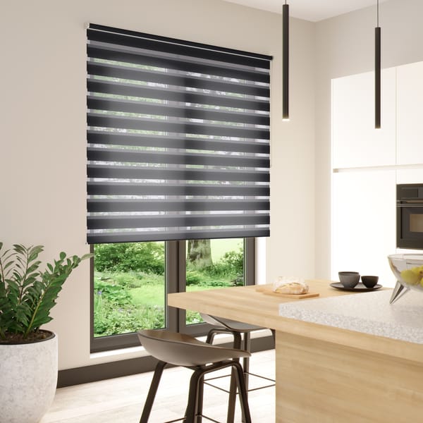 Store enrouleur jour/nuit Bolero blanc, l.65 x H.190 cm, INSPIRE ...