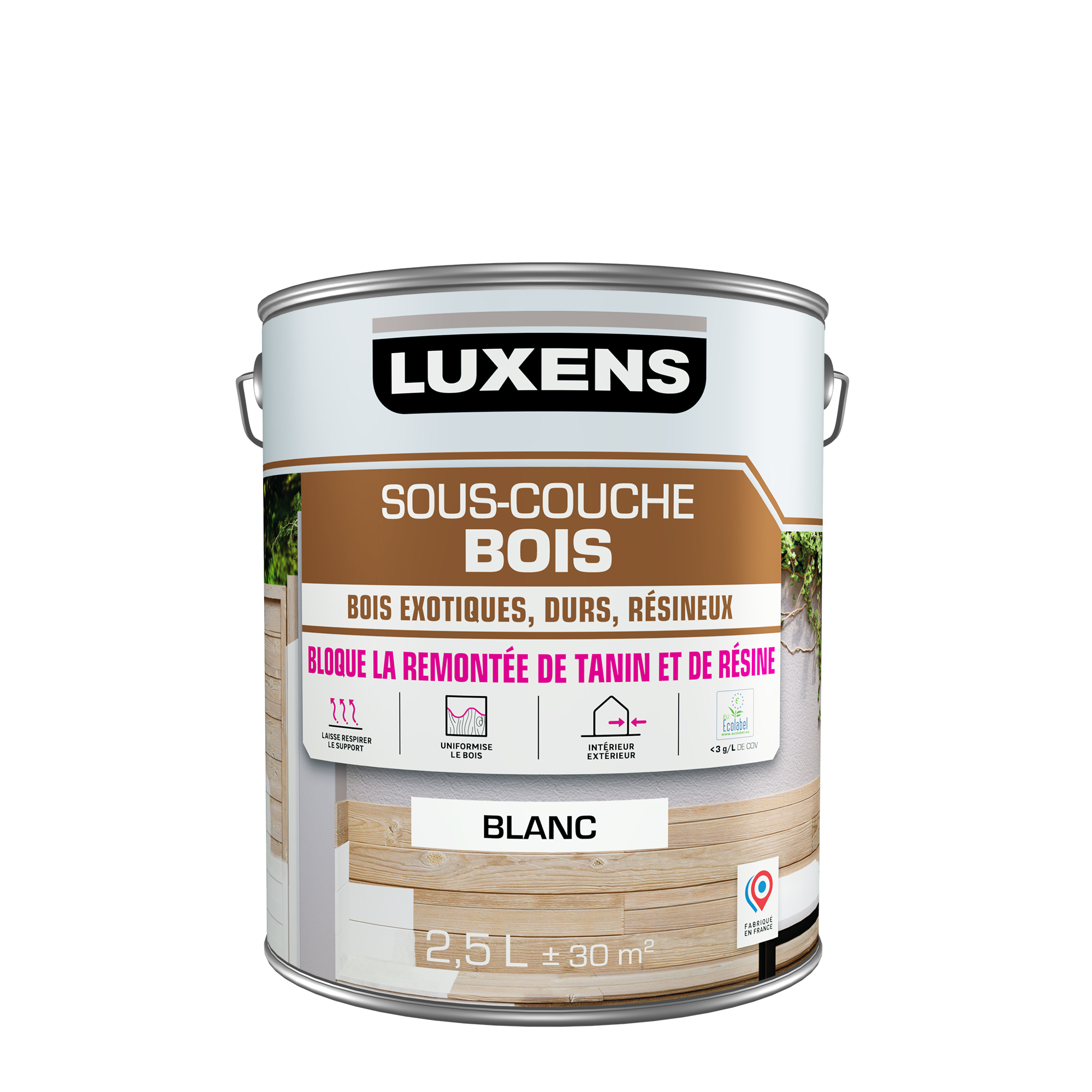 Sous-couche Bois exotiques, durs, résineux LUXENS 2.5L | Leroy Merlin