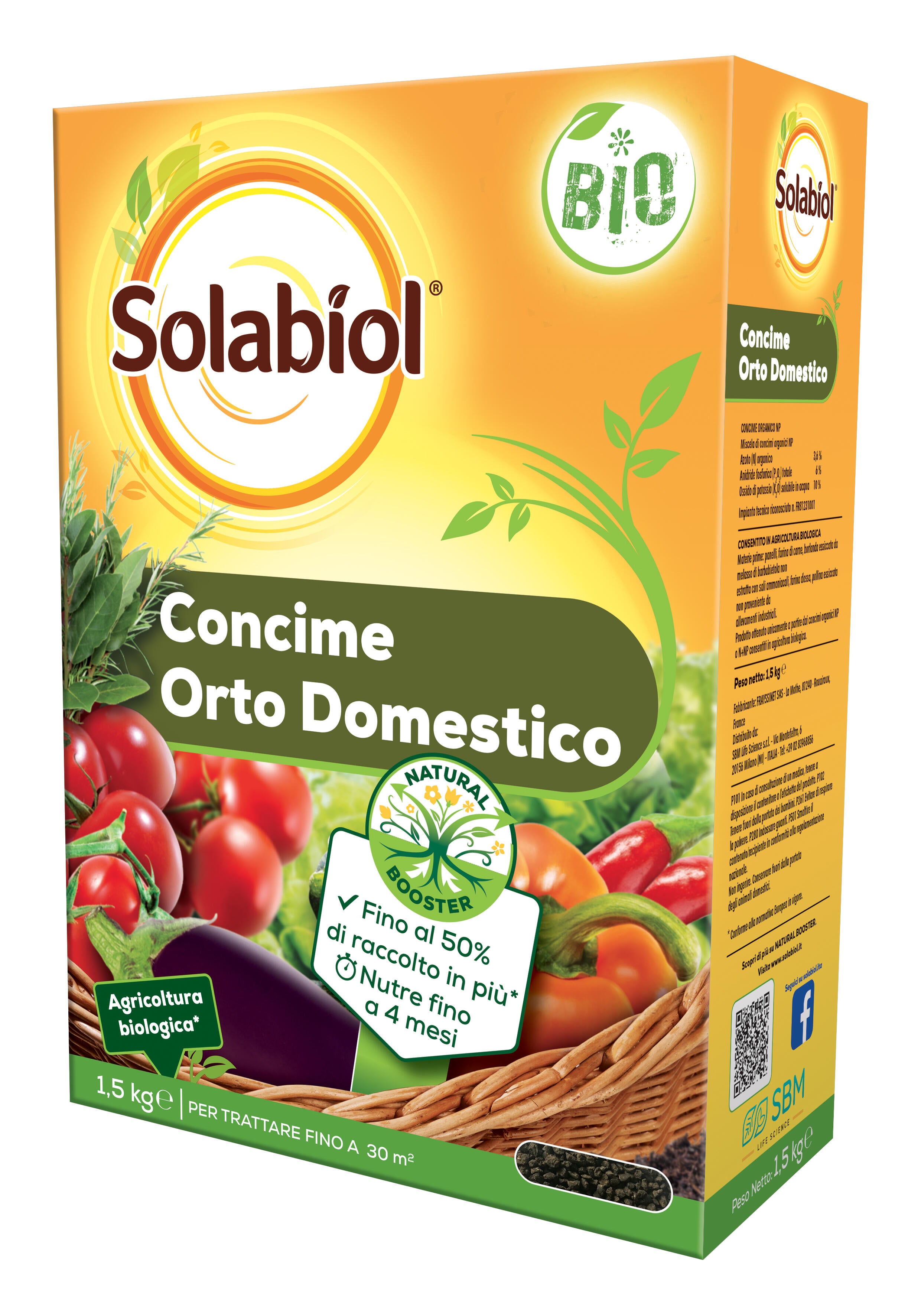 Concime SOLABIOL Bio per Orto Domestico 1,5 KG | Leroy Merlin
