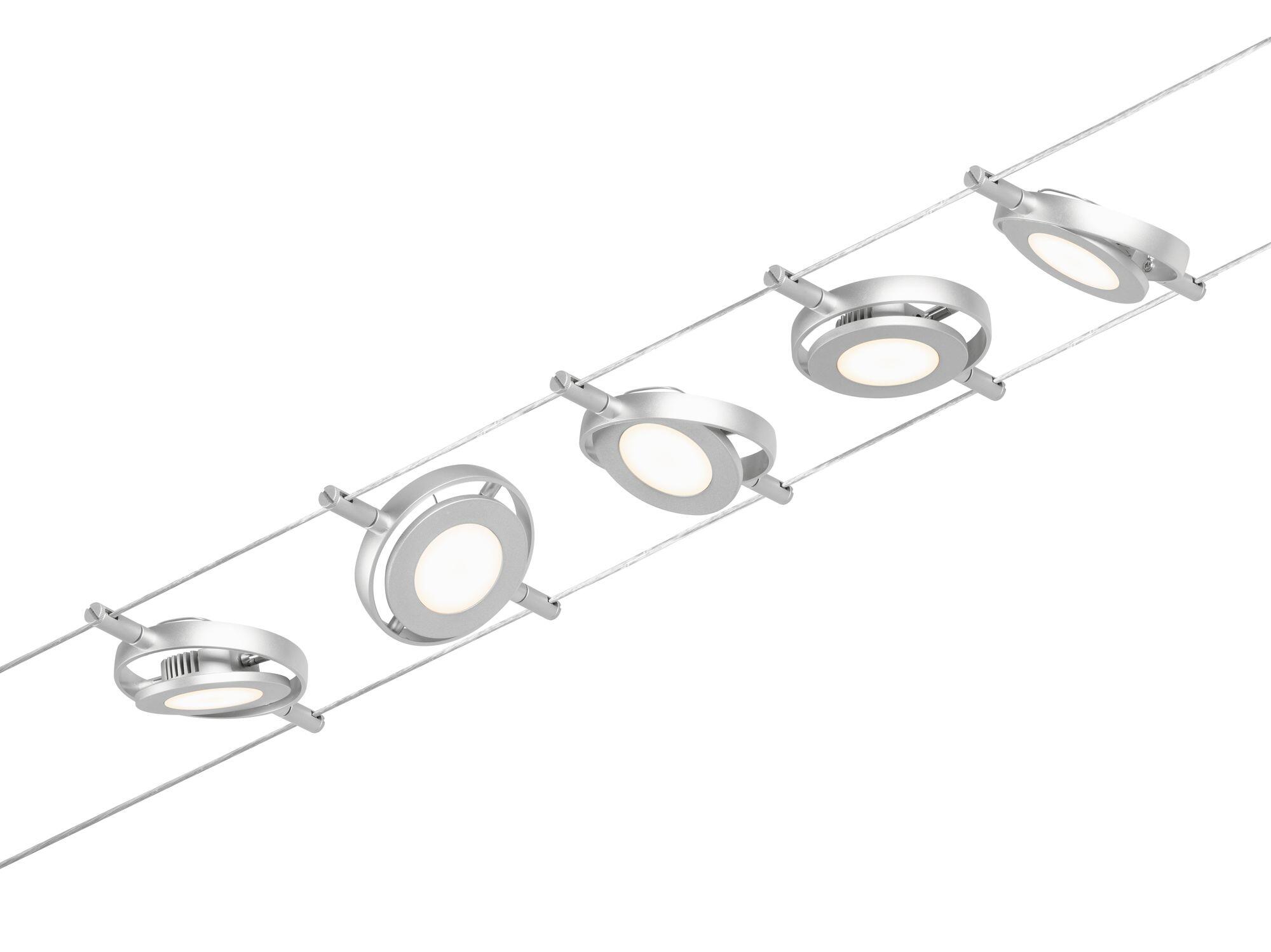 Kit système câble Roundmac Module LED 5X200 lm métal chrome mat ...