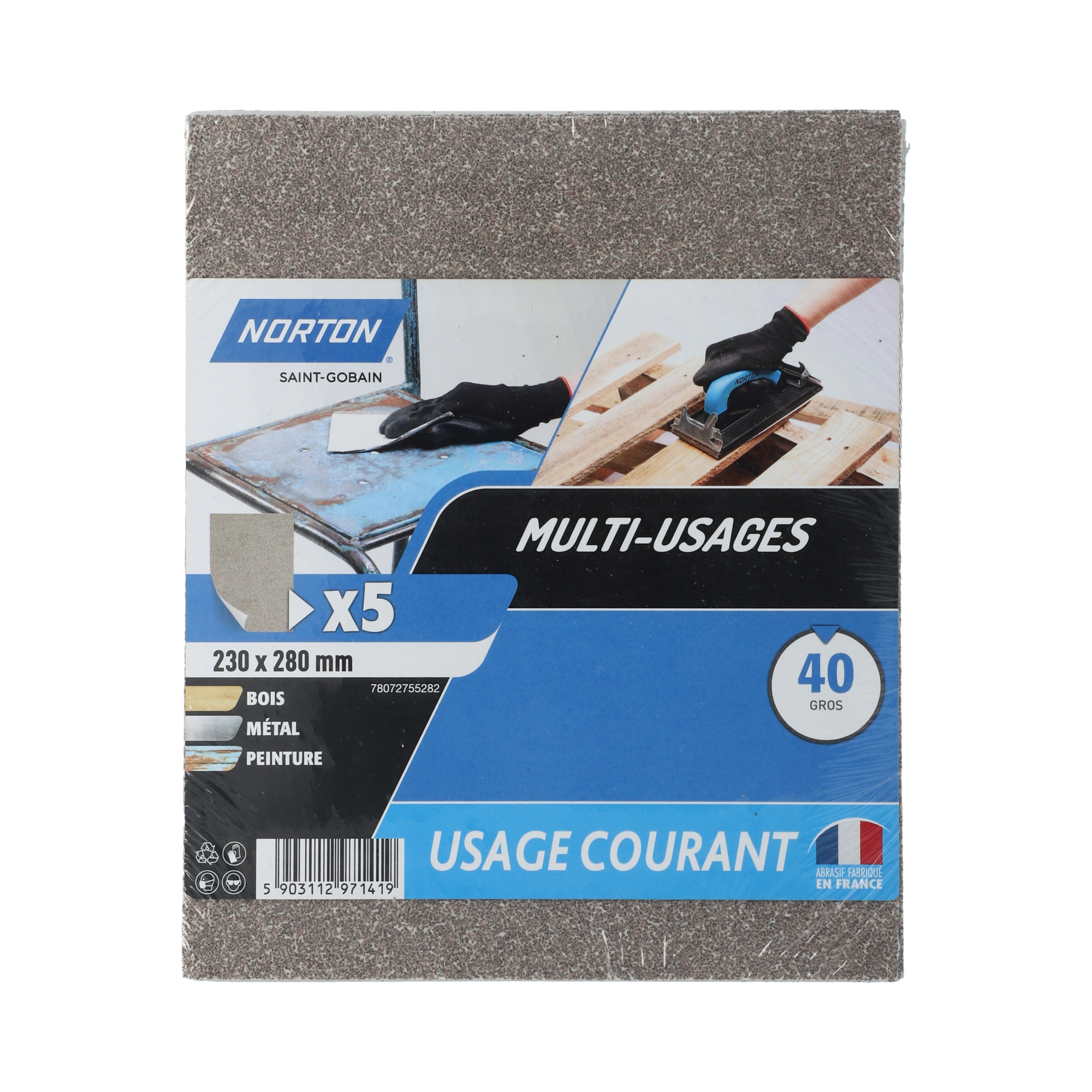 Papier abrasif , NORTON grain 40 | Leroy Merlin