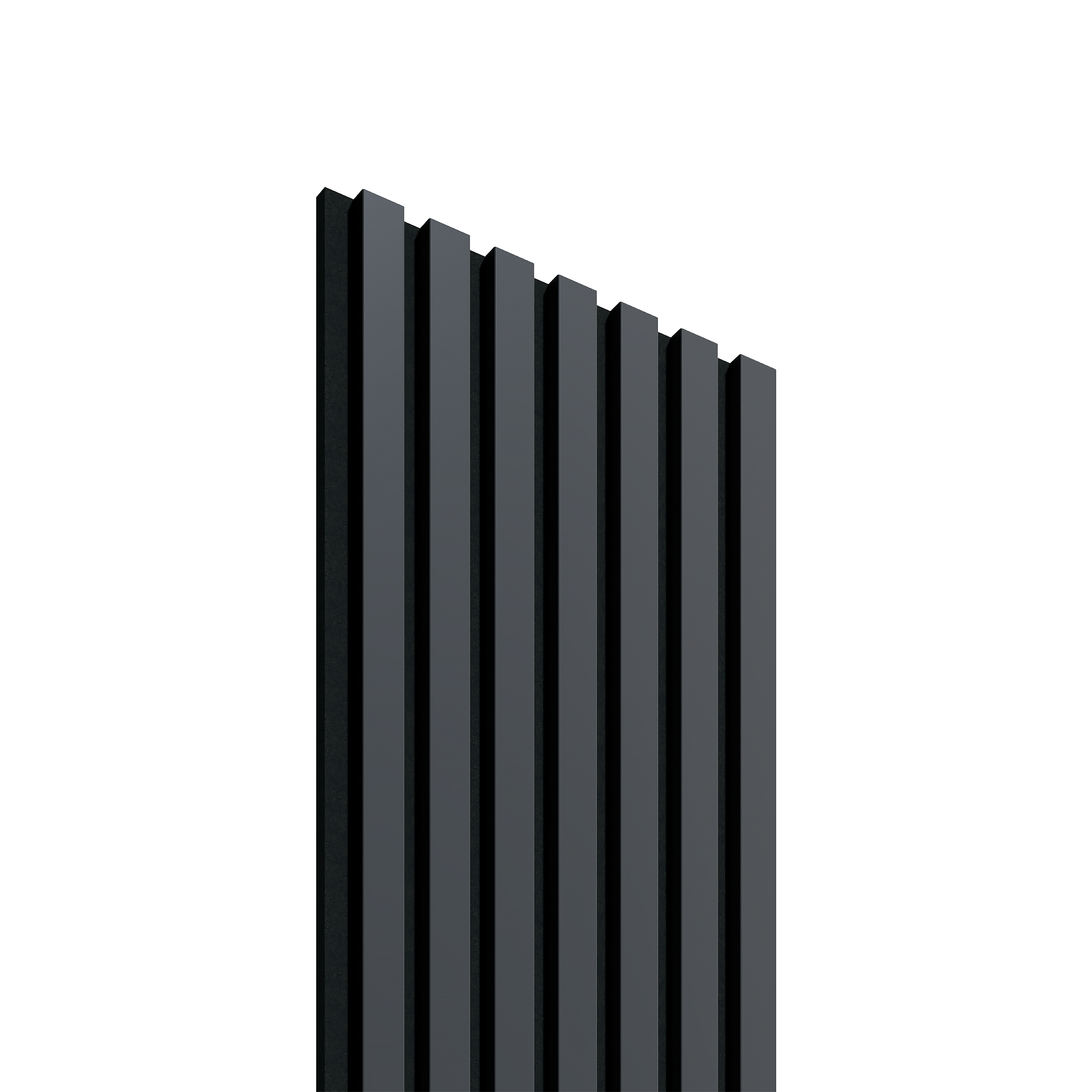 Panele ścienne 3D Lamel na czarnym filcu 265x30 cm Czarny 7 lameli ...