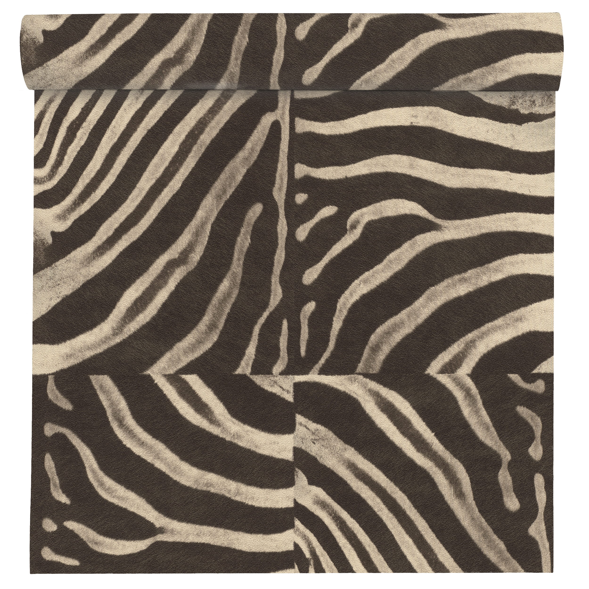 Tapeta Zebra 811414 brązowa winylowa na flizelinie - Leroy Merlin