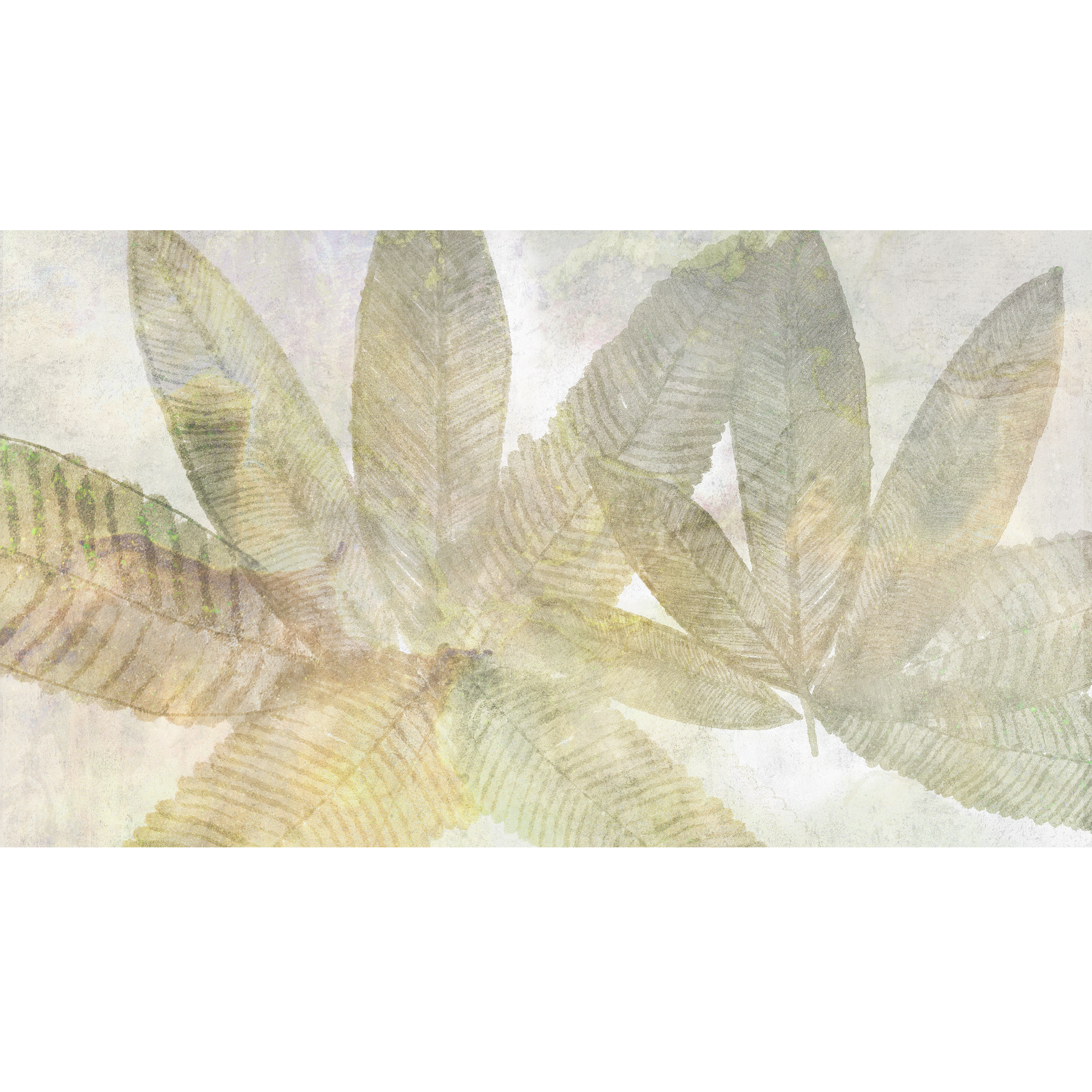 Mural Chestnut liscie kasztanowca 500 x 280 cm struktura płótna - Leroy ...