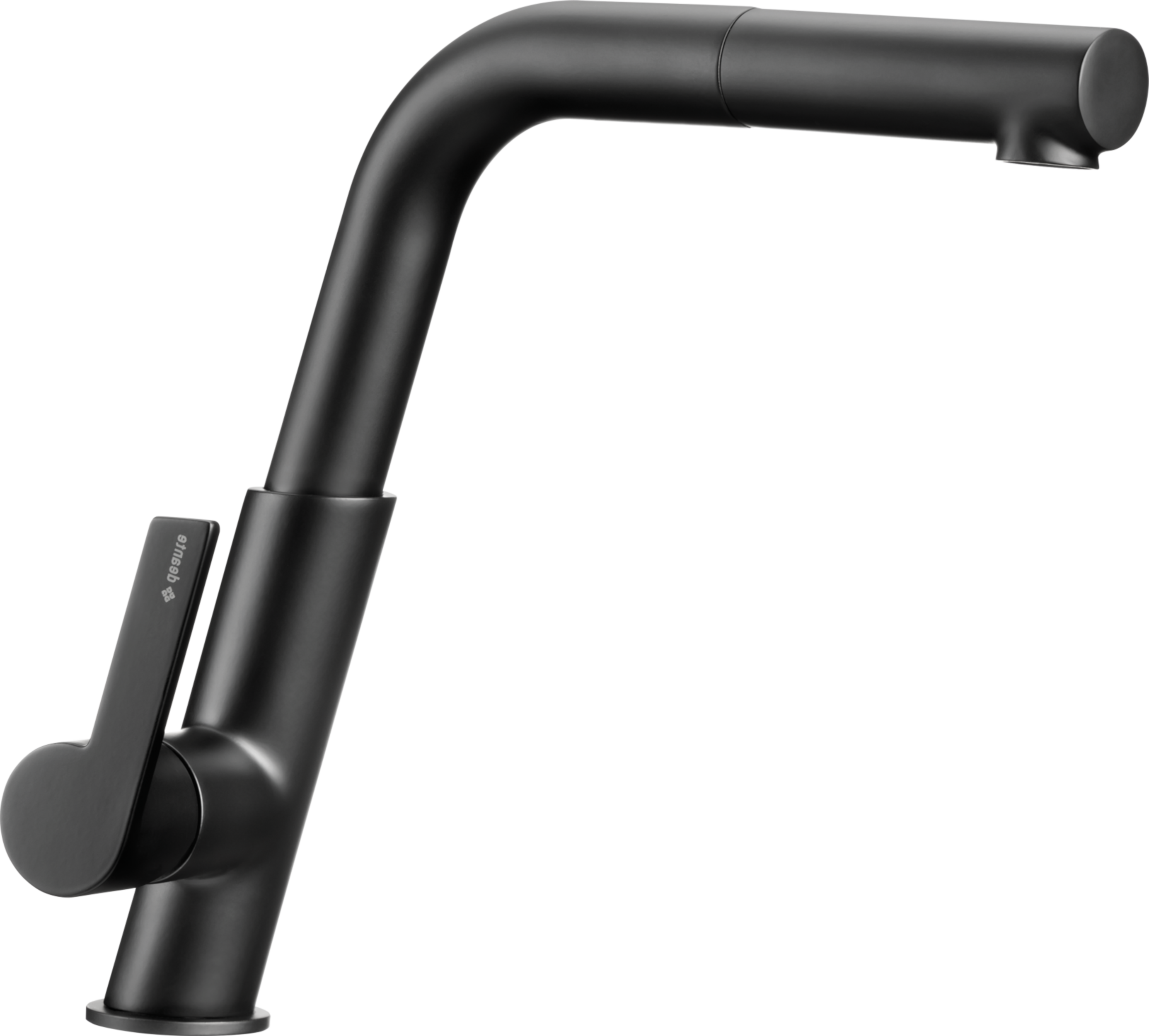 Bateria kuchenna z wyciąganą wylewką Ailis Czarna matowa Deante - Leroy Merlin