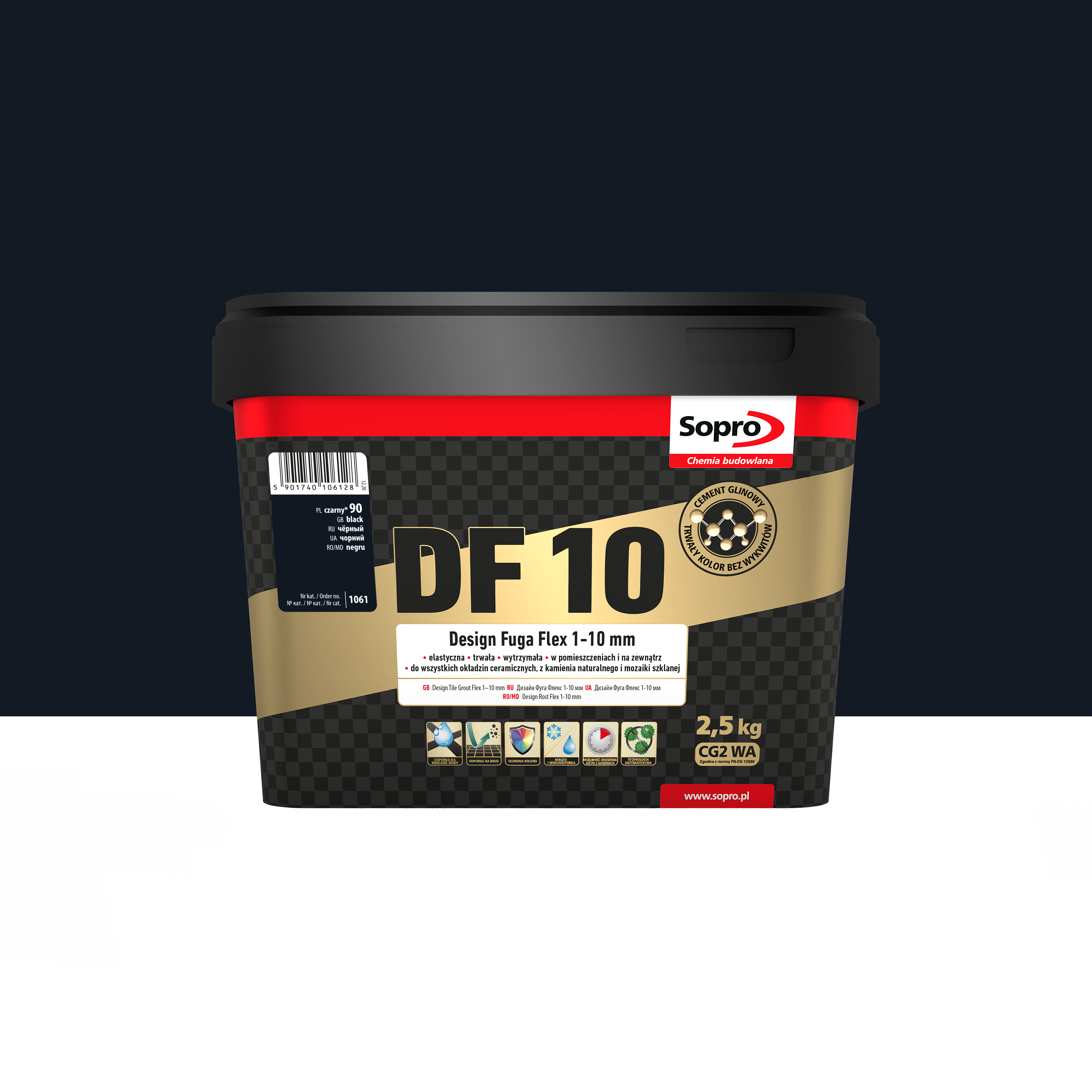 Fuga DF10 czarny 90 2.5 kg Sopro - Leroy Merlin