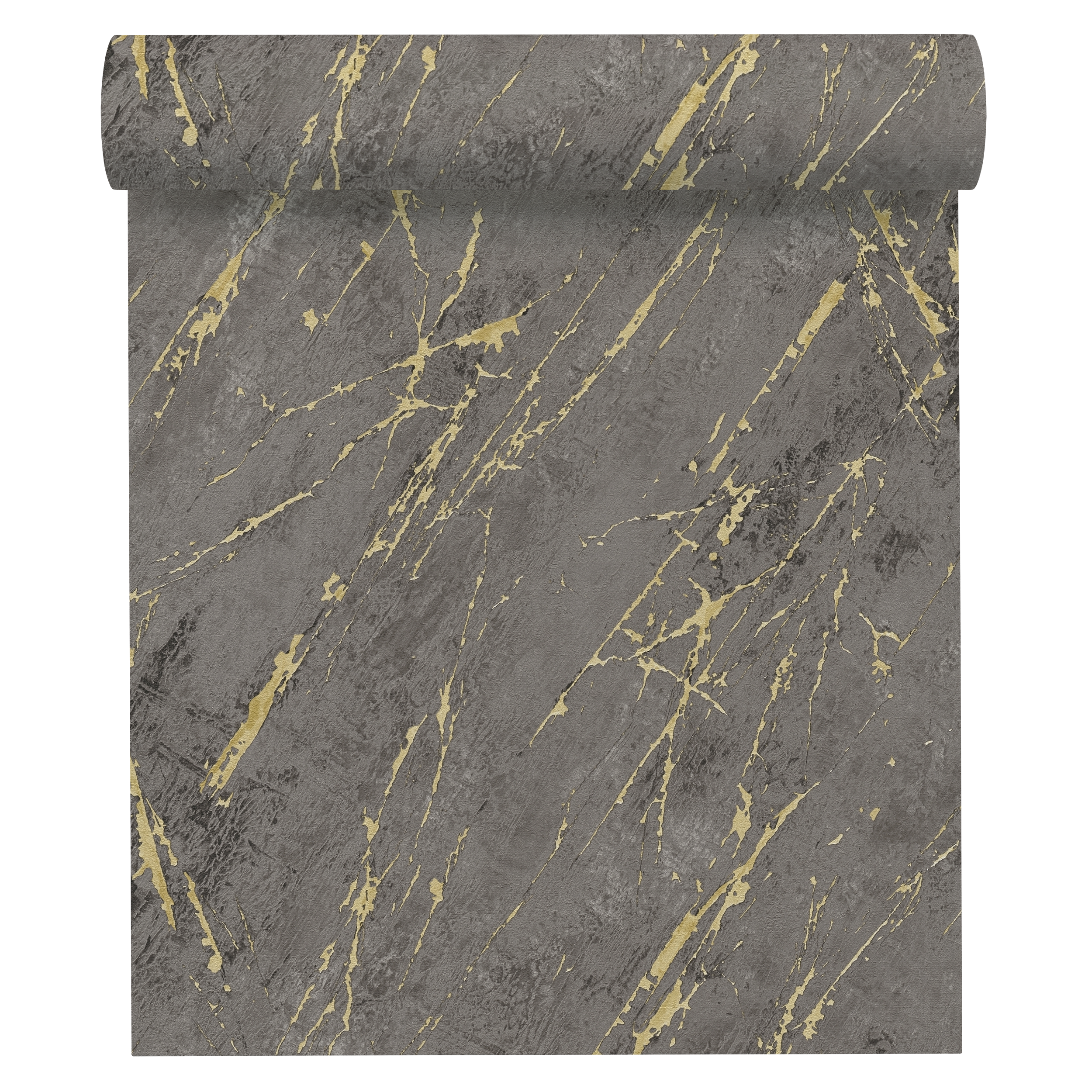 Tapeta Marmur 388175 szaro-złota winylowa na flizelinie - Leroy Merlin