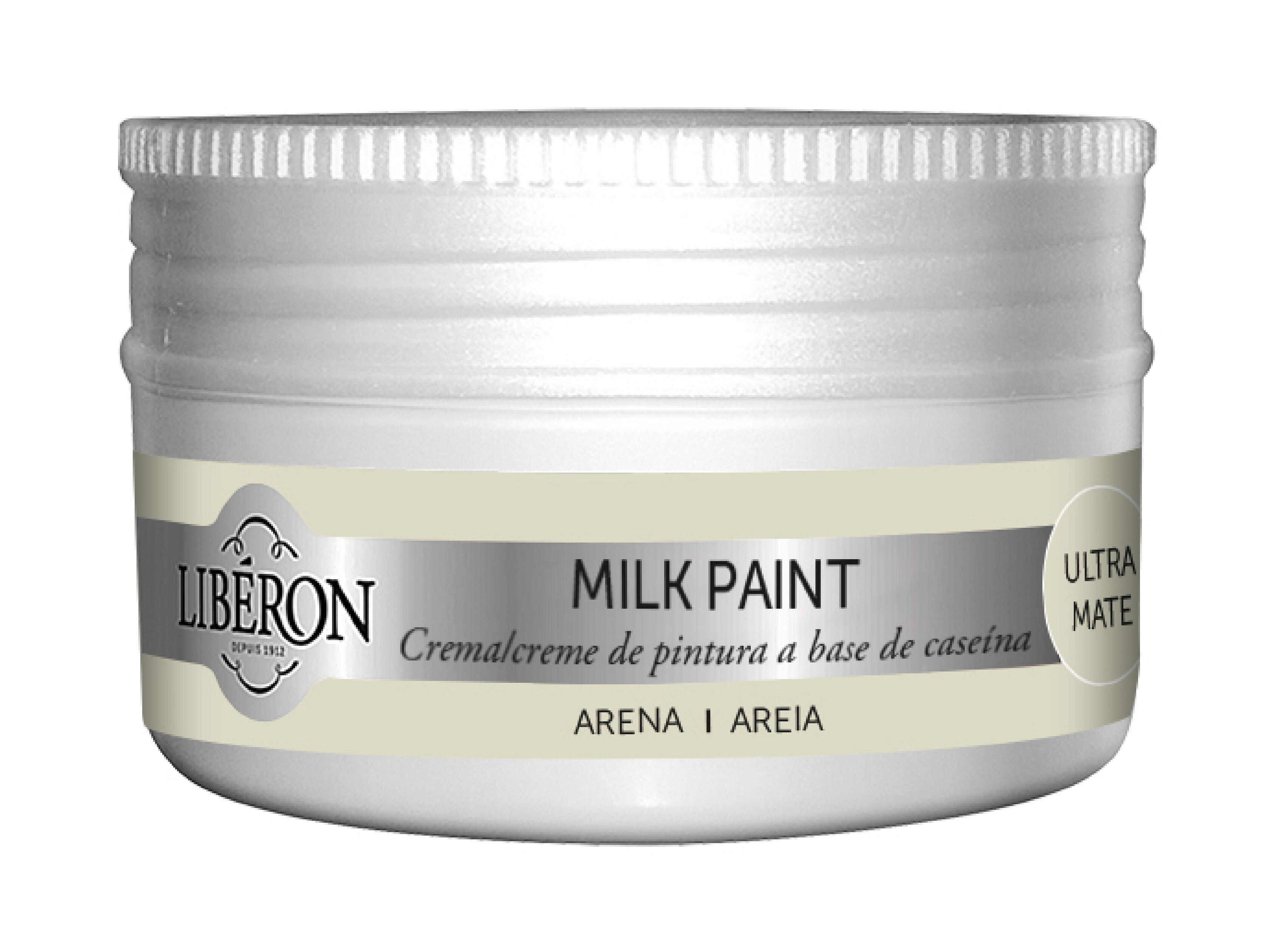 Pintura para mueble LIBÉRON Milk Paint en color arena mate para aplicar ...