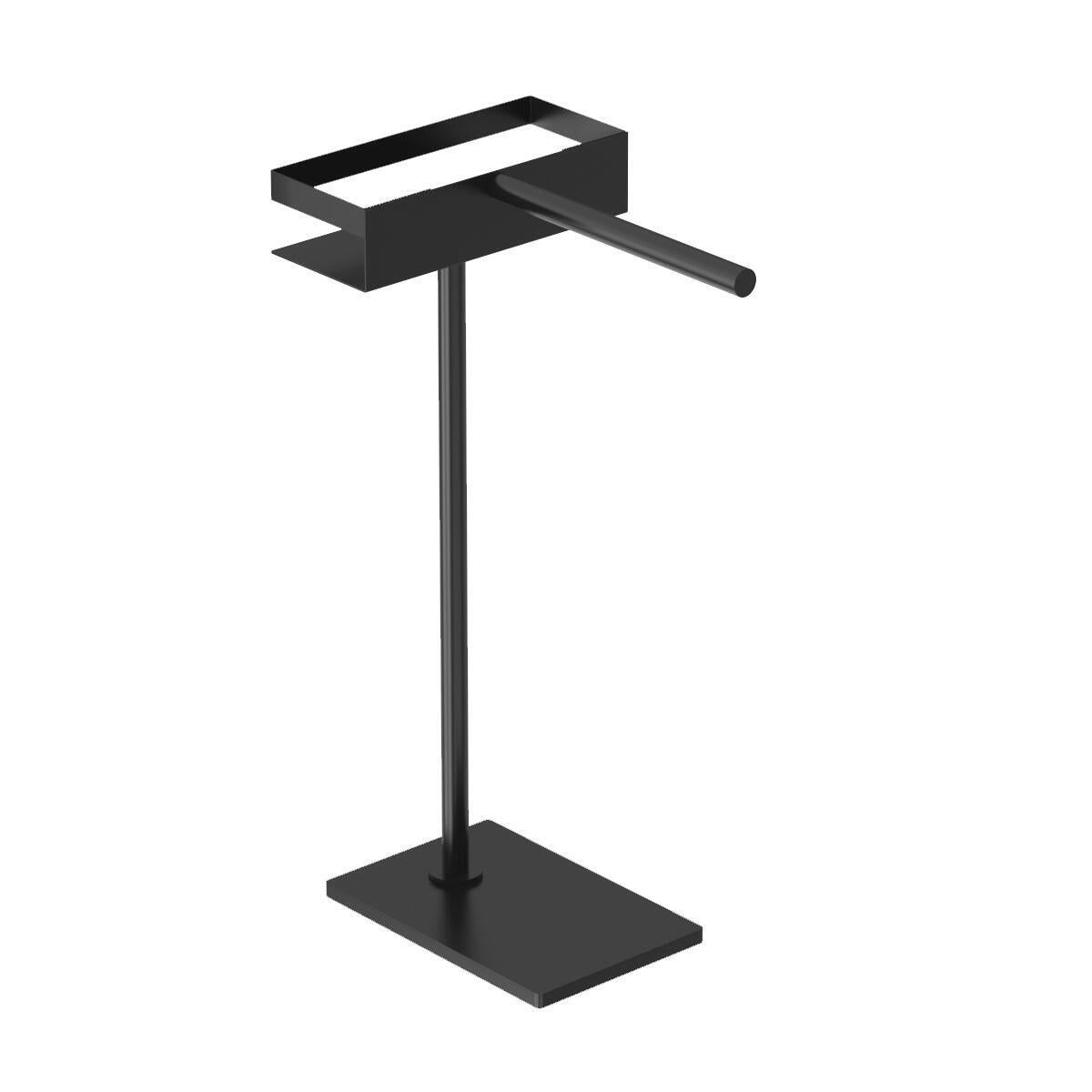 Piantana porta asciugamani Zelar nero in inox | Leroy Merlin