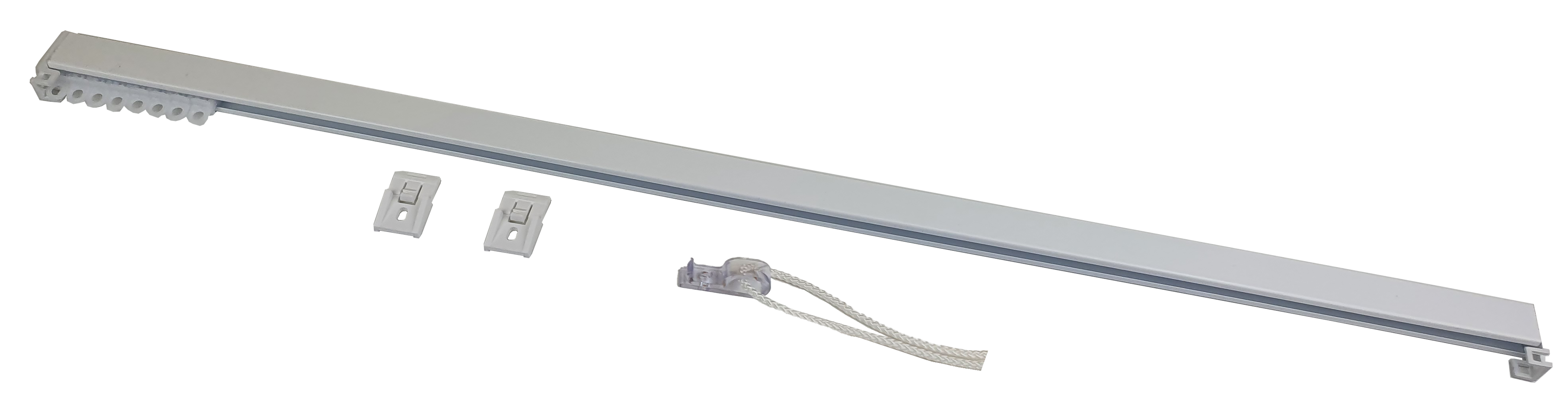 Riel cortina básica techo cordón 200cm blanco | Leroy Merlin