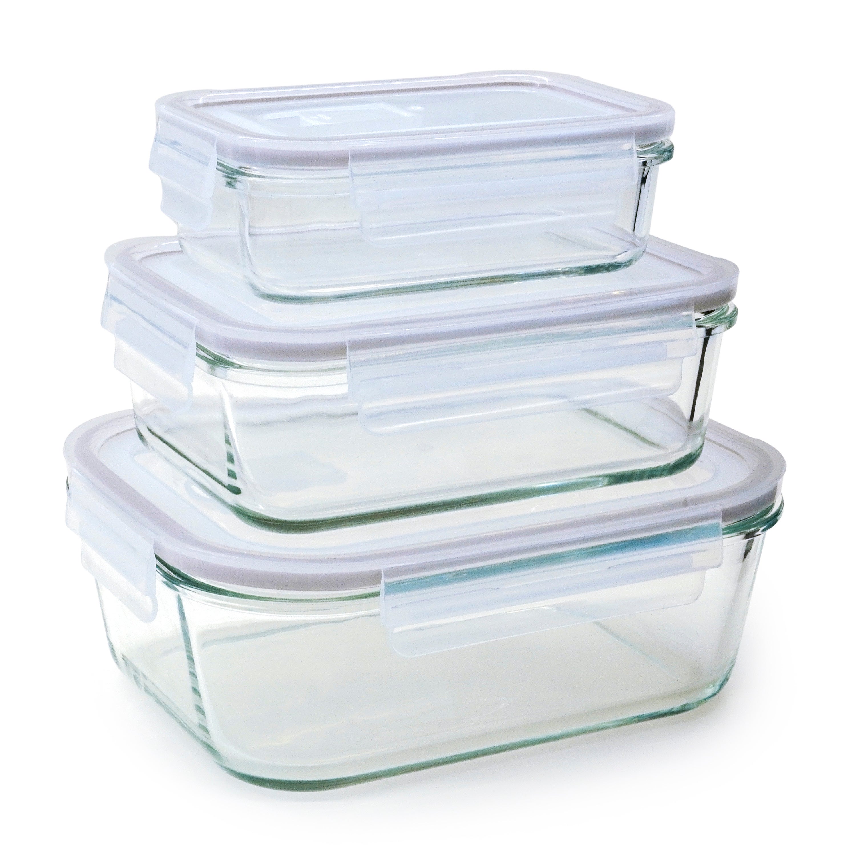 Lot de 3 boîtes de conservation en verre zodio | Leroy Merlin