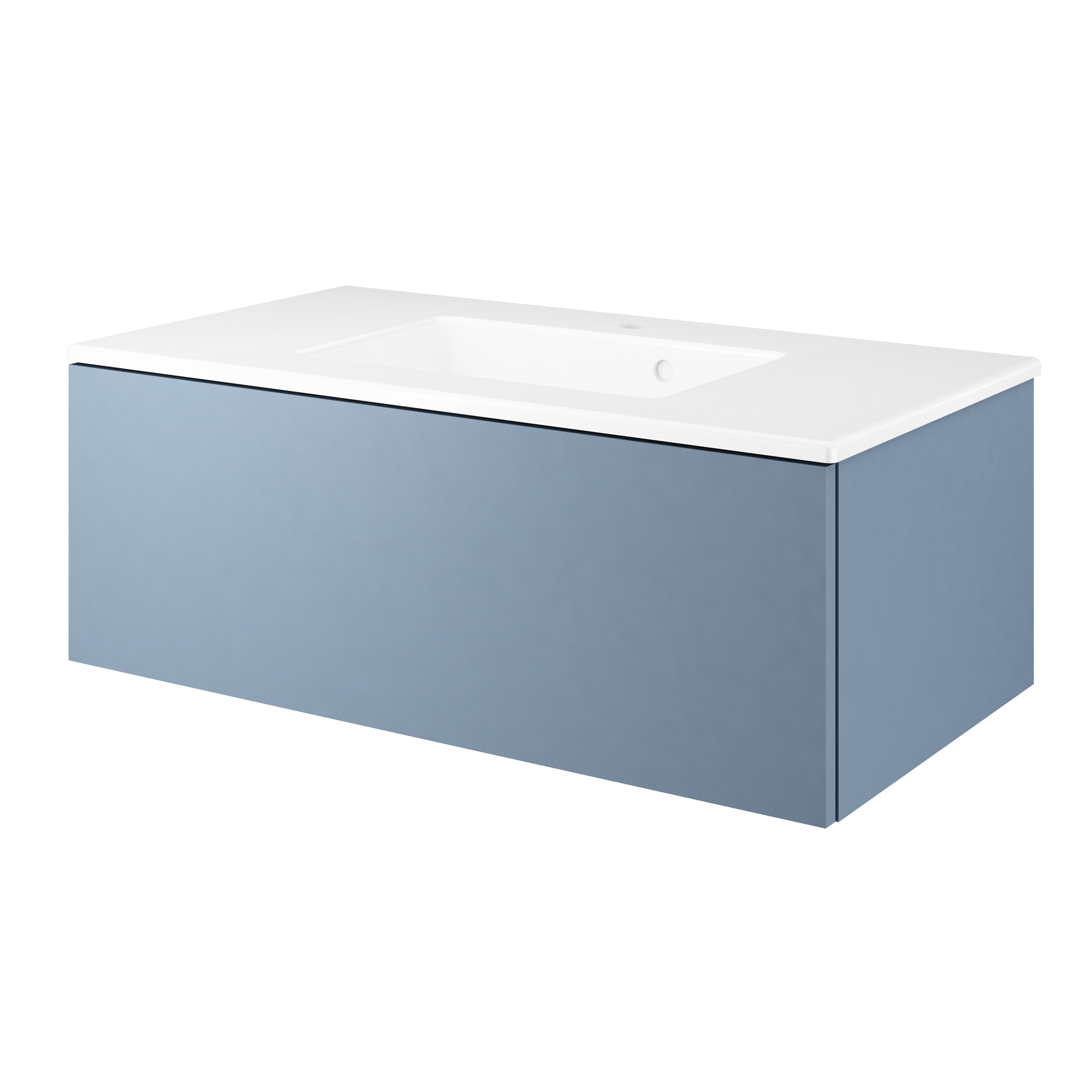 Meuble simple vasque l.90 x H.32 x P.48 cm, bleu ink 4, Neo exclusive ...