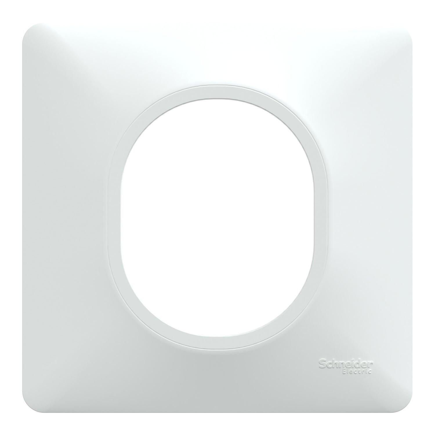 Plaque simple Ovalis, SCHNEIDER ELECTRIC, blanc | Leroy Merlin