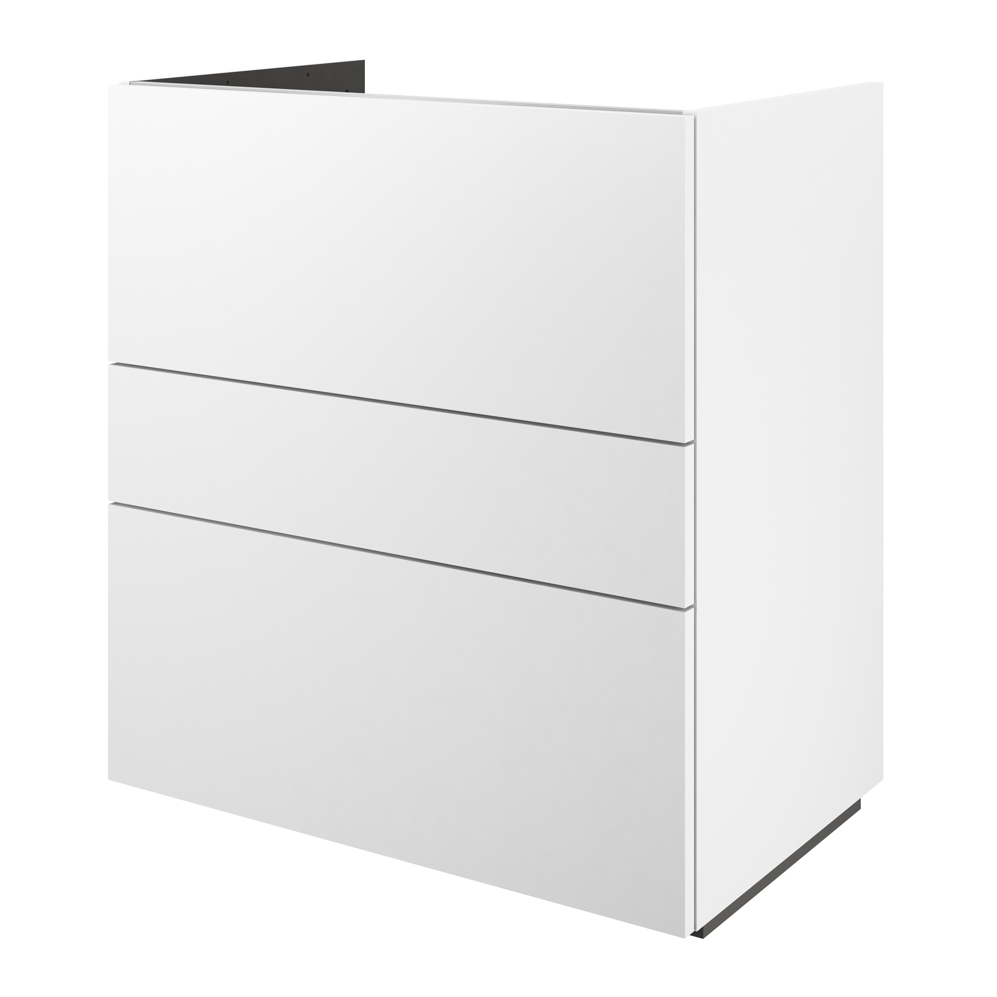 Meuble sous-vasque 3t l.75 x H.84 x P.48.5 cm blanc mat Neo line ...