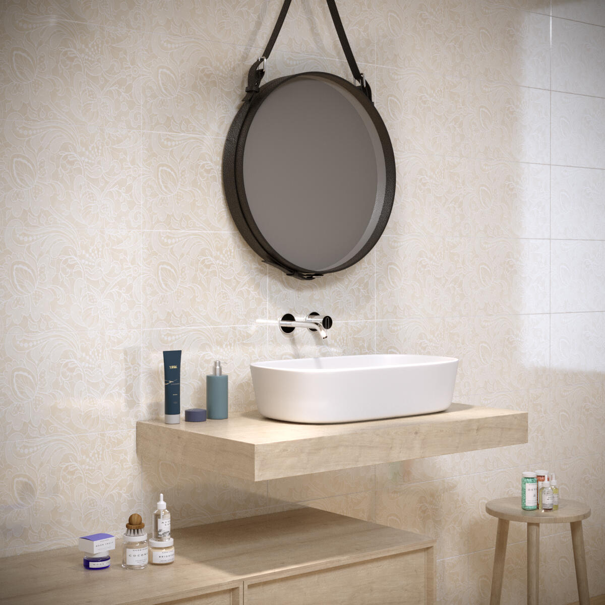 Piastrella da rivestimento interno Palace in gres naturale lucido beige ...