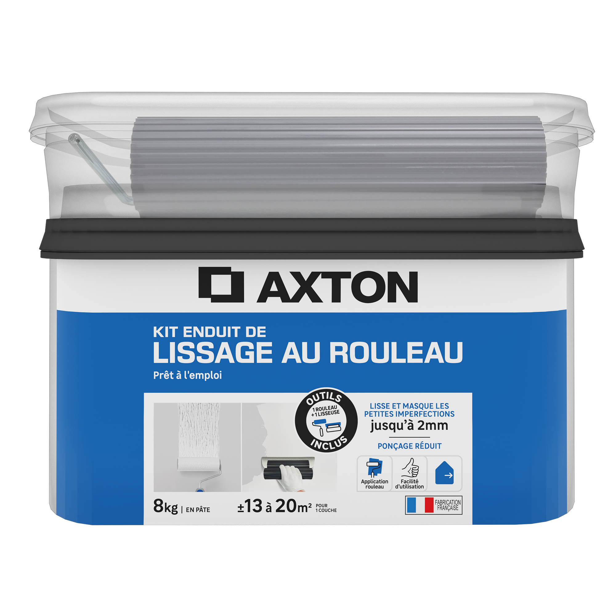 Enduit de lissage en pâte Au rouleau AXTON 8 kg | Leroy Merlin