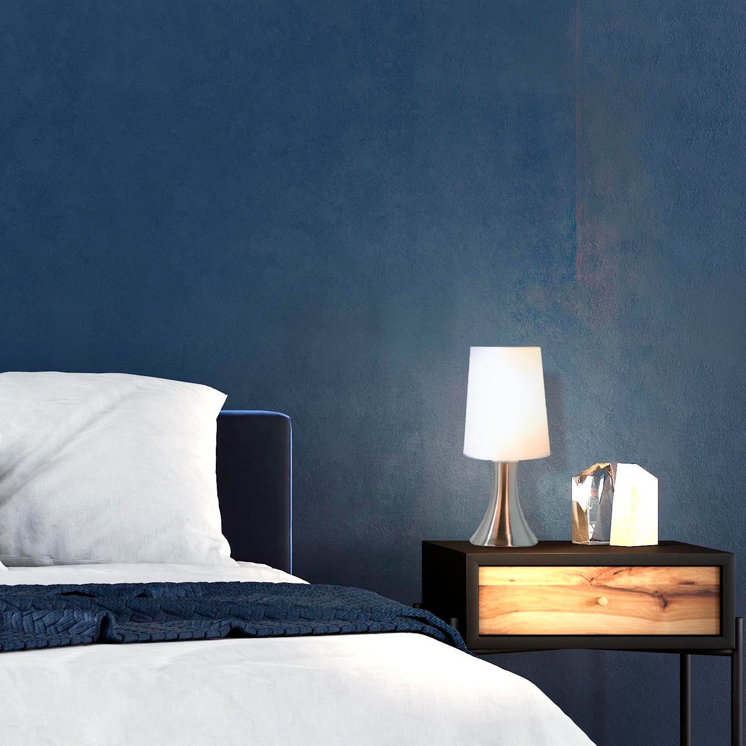 Lampada da tavolo design TILT cotone E14 COREP | Leroy Merlin