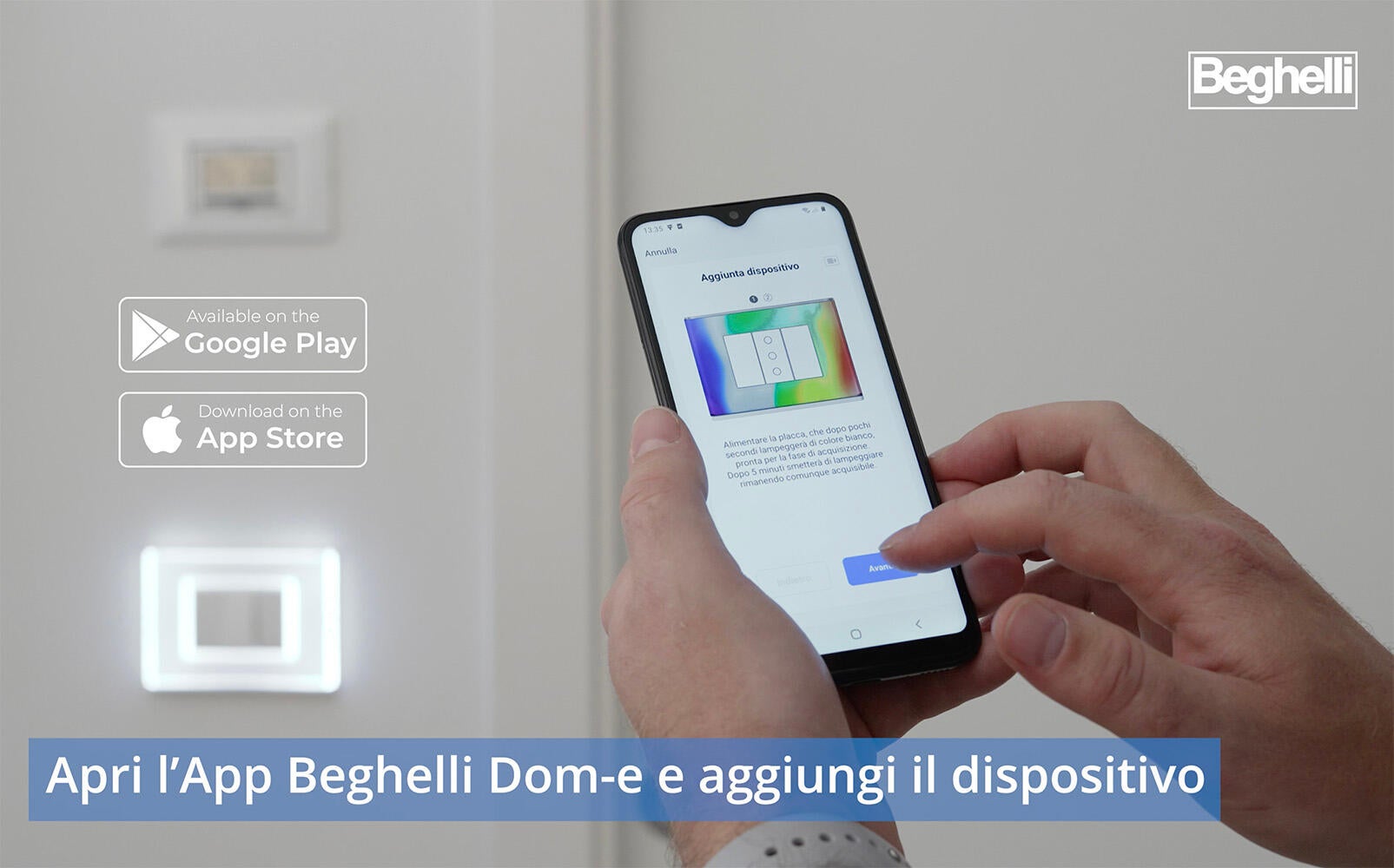 Supporto 3 moduli Brain BEGHELLI luce led multicolore | Leroy Merlin