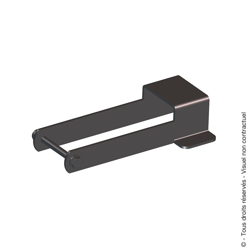 Verrou de barrière à bascule en acier noir prépeint L.250 x P.80 mm ...