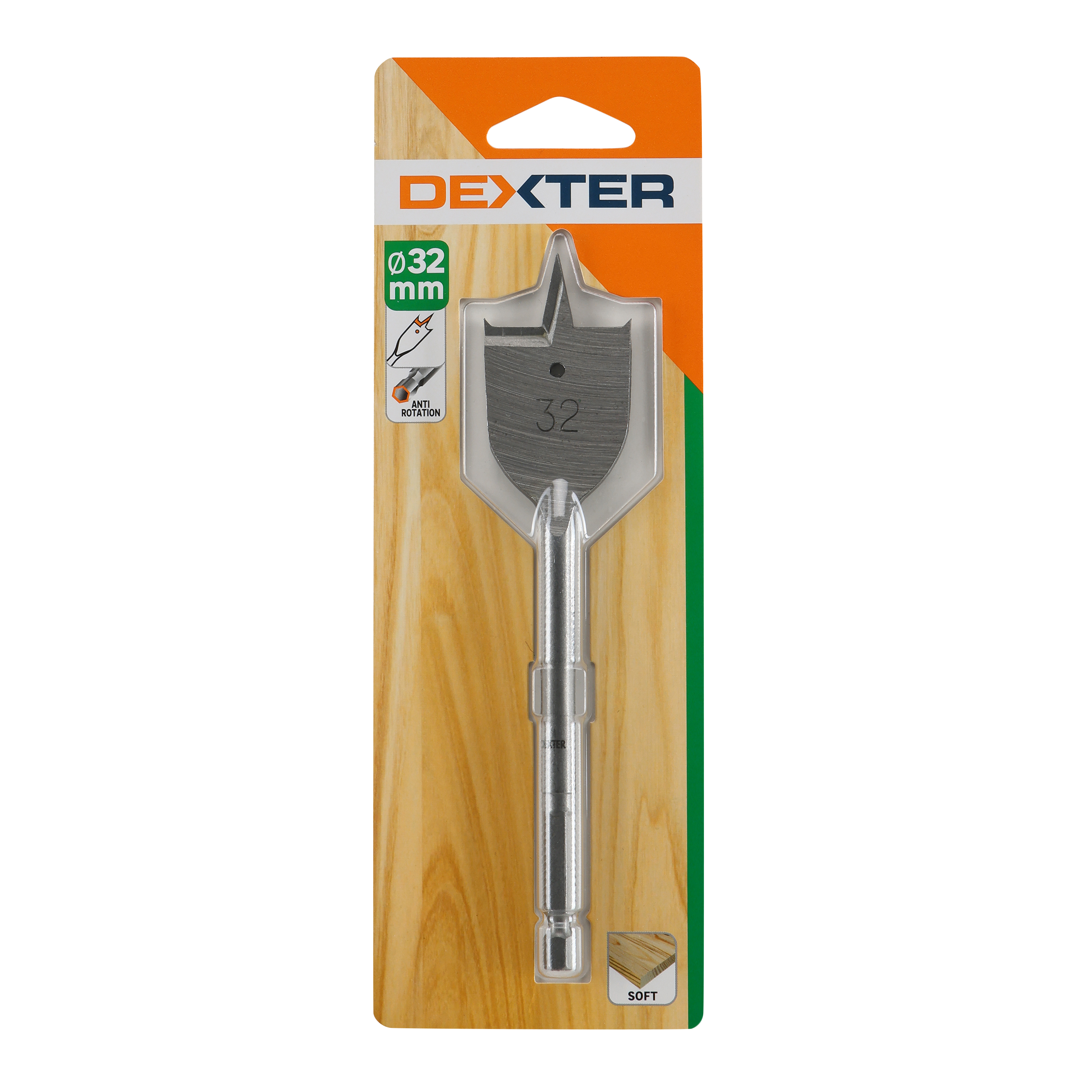 Mèche plate pour bois, Diam.32 mm, L.0 mm DEXTER | Leroy Merlin
