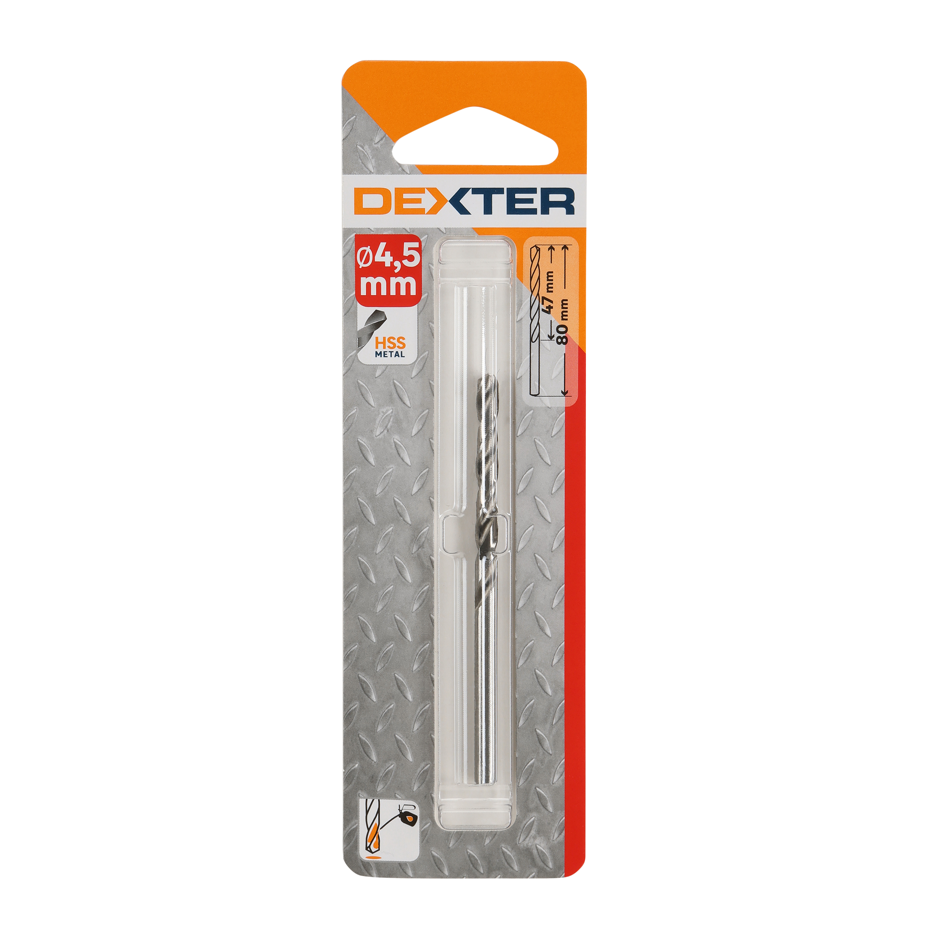 Foret à métal, Diam.4.5 mm, L.47 mm DEXTER | Leroy Merlin